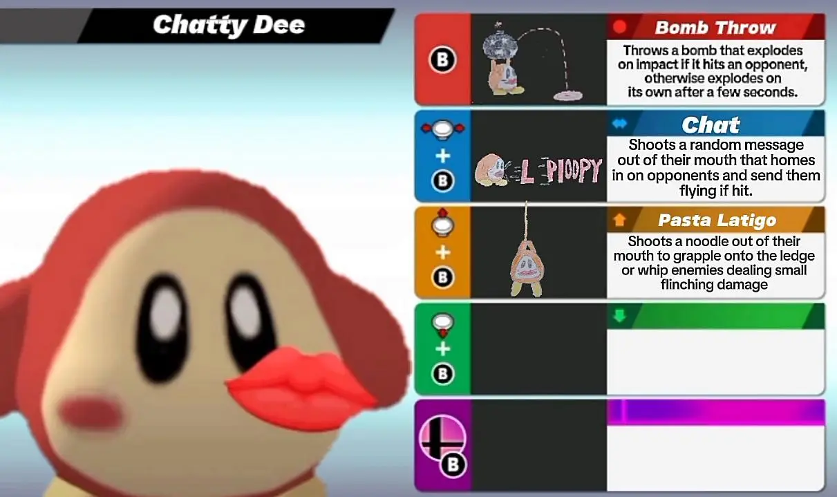 Let's make a Failboat representative Smash character. Day 5: Down B | Scrolller