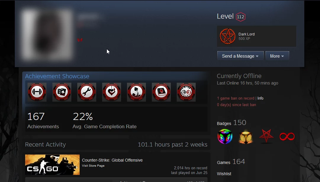 Level 112 + 2000 Hours Game Banned | Scrolller