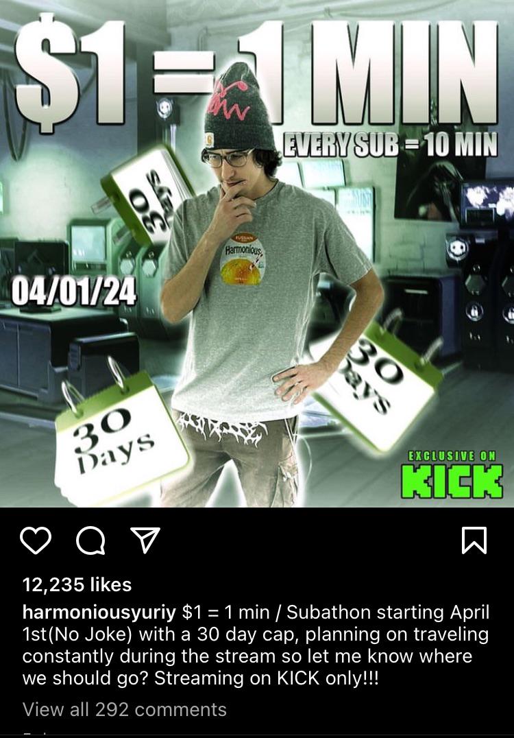 Does Rylee leave Yuiry during his 30 day stream ? | Scrolller