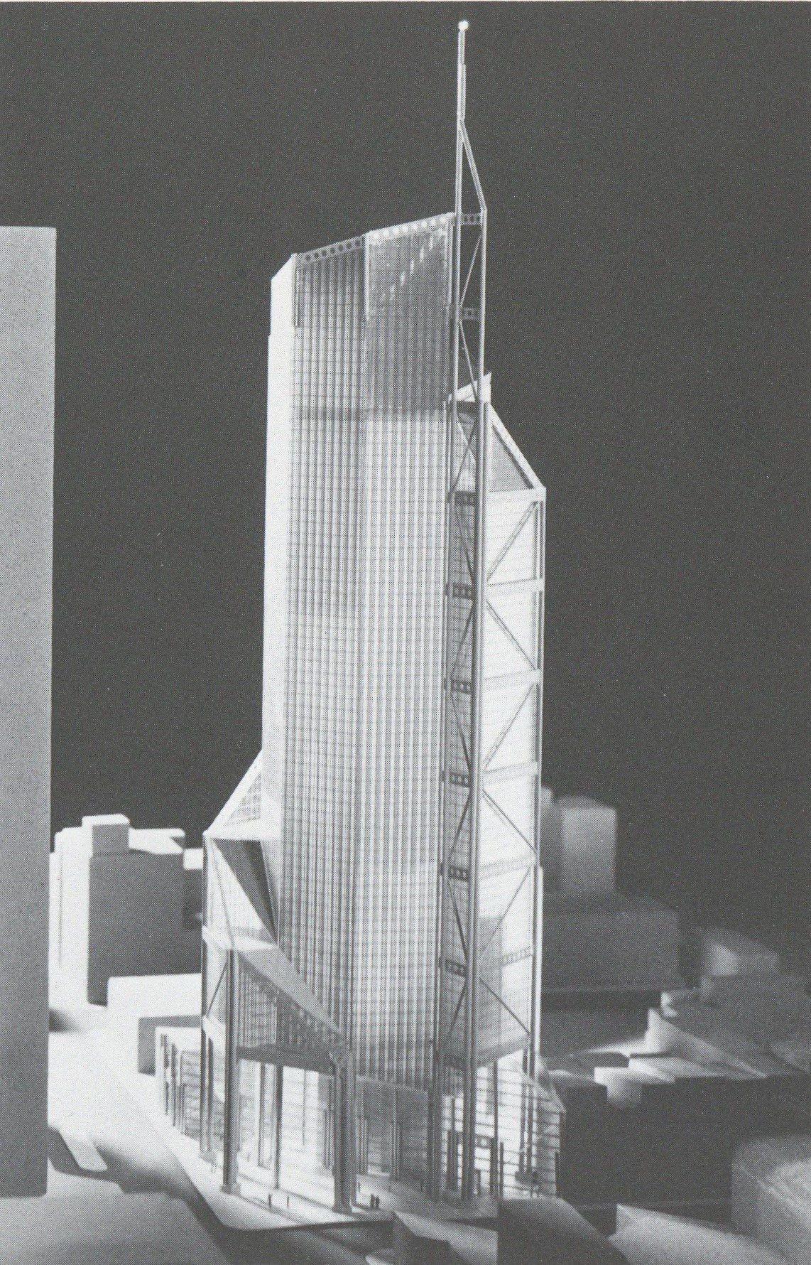 Losing competition entry for the Humana Building, Louisville, by Helmut Jahn (1982) | Scrolller