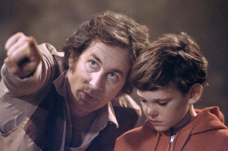 Steven Spielberg and Henry Thomas on the set of 'E.T., The Extra-Terrestrial', 1981 | Scrolller