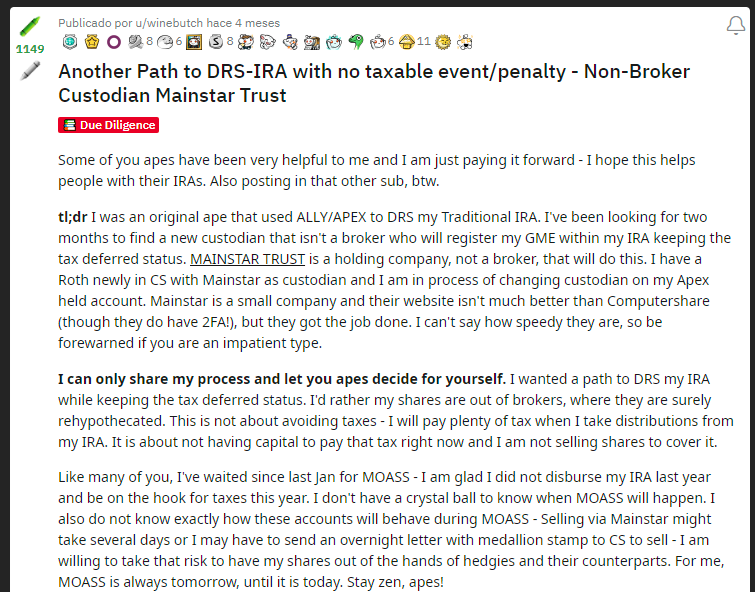 Remember to DRS your IRA (Guide in the sticky post on the top) | Scrolller