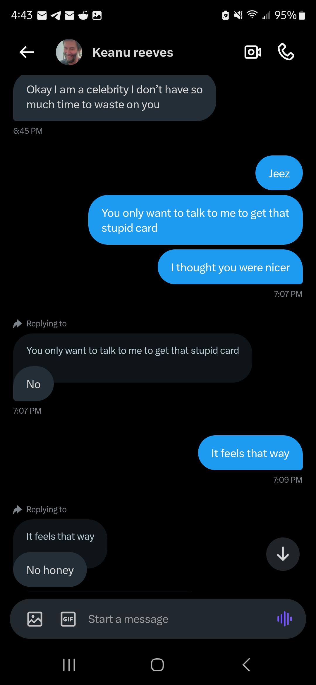 Keanu Reeves had my name wrong for half this conversation | Scrolller