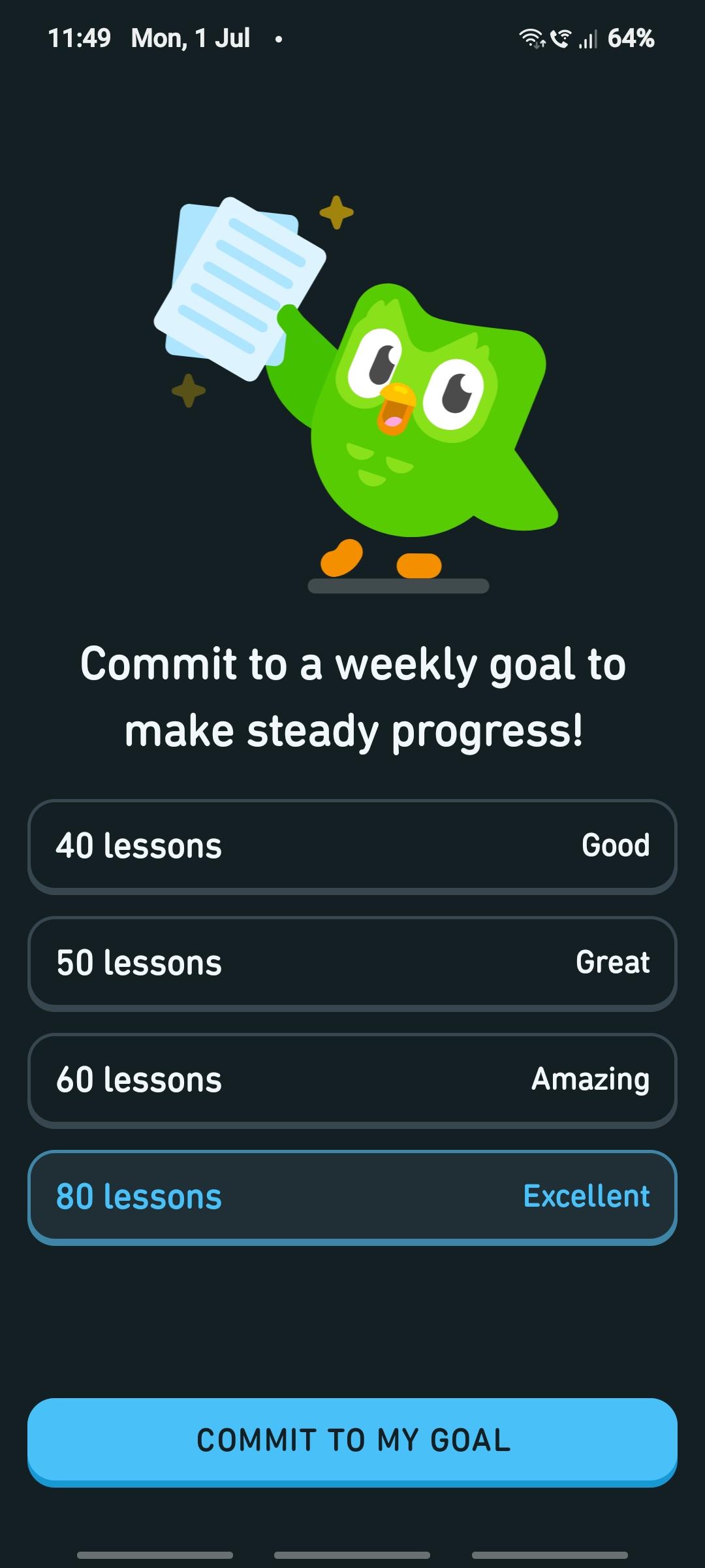 Weekly goal instead of XP | Scrolller