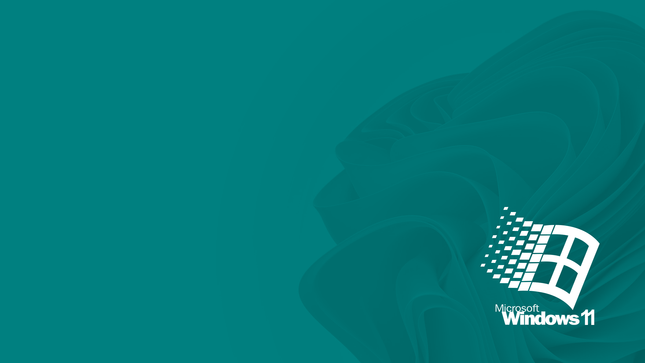 Made a 95 style Windows 11 wallpaper that still retains the 11 bloom | Scrolller