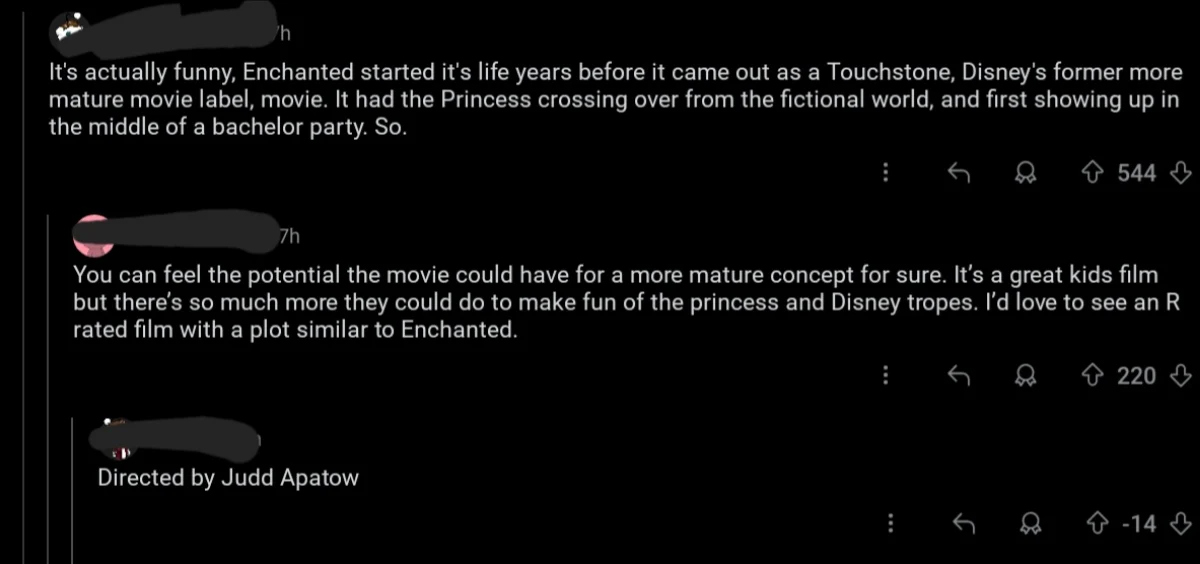 Make an R rated Enchanted film. Give Judd Apatow full control. Watch the box office explode ...