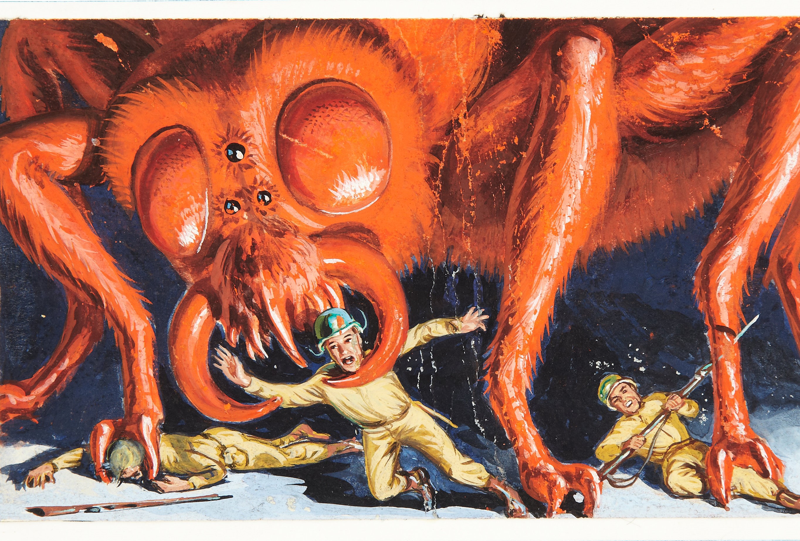 Mars Attacks trading card #42: "Hairy Fiend," by Norman Saunders | Scrolller