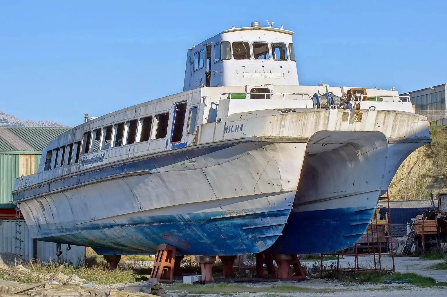 MILNA, a Westamaran high-speed passenger catamaran, Split, Croatia ...