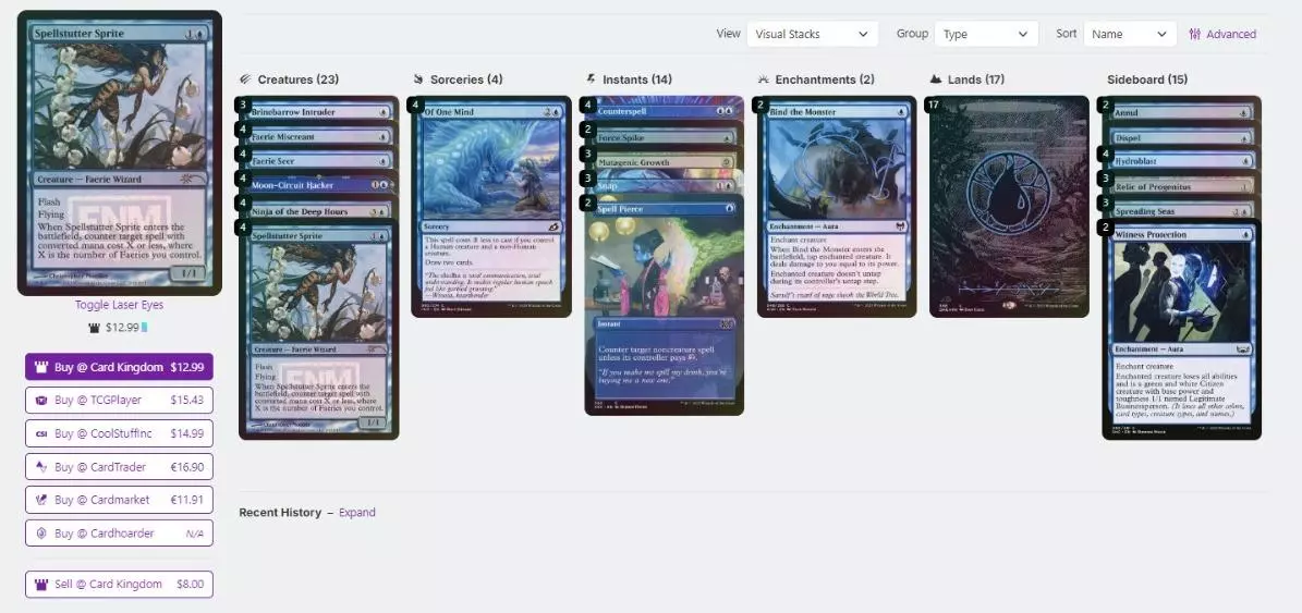 Mono Blue Faeries Deck Update | Scrolller