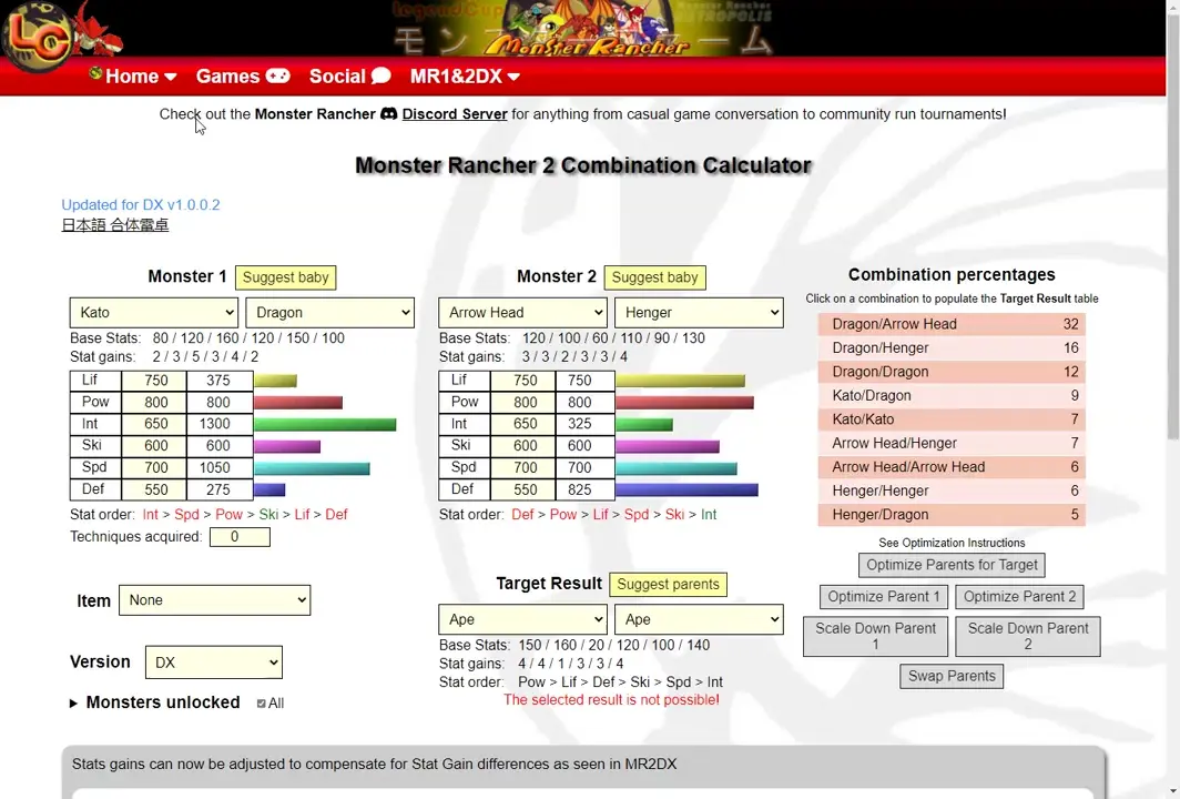 MR2DX Combo-Calculator update: Suggest optimal Babies or Parents! | Scrolller