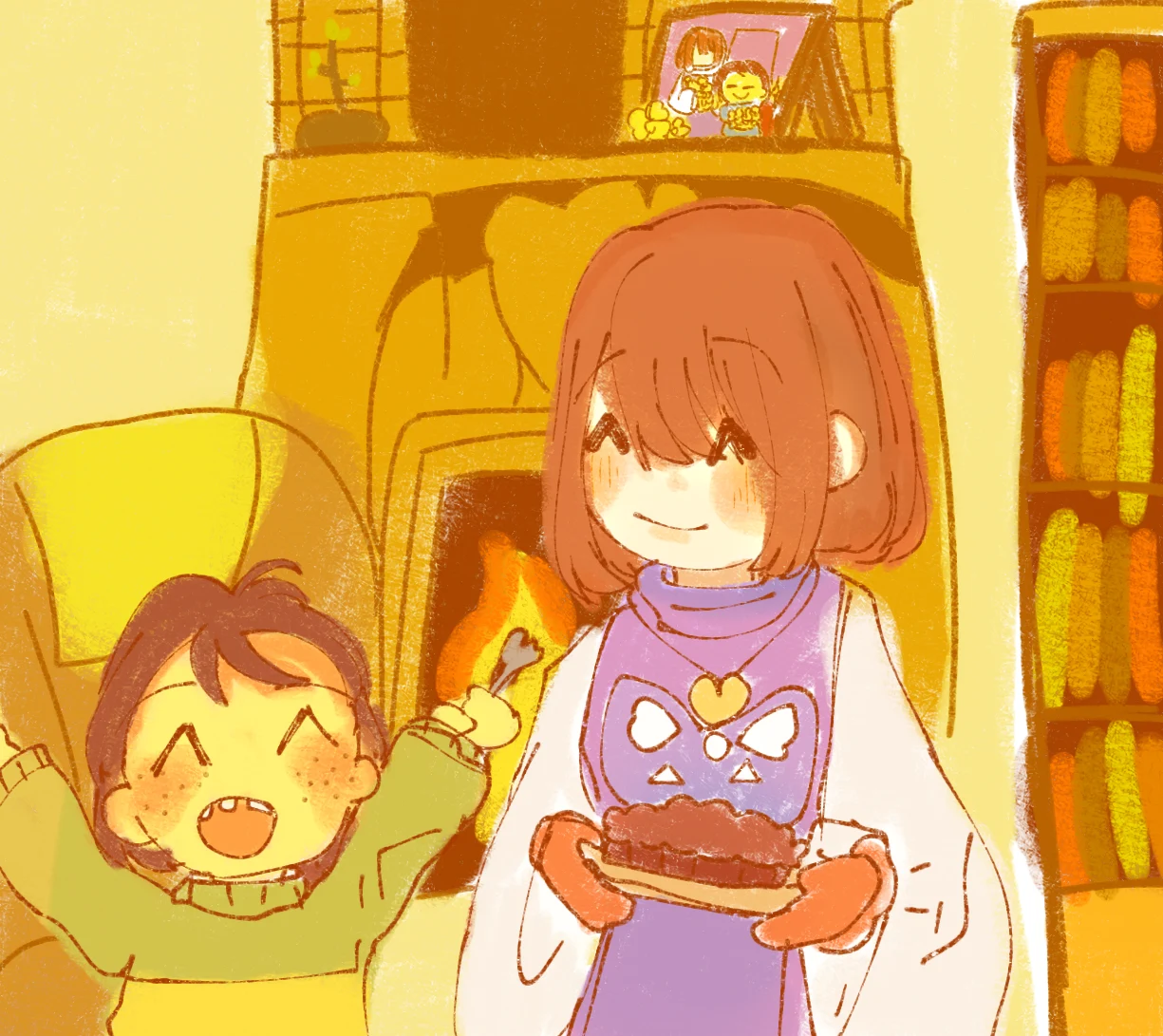 My au, Chara as toriel, frisk as forehead baby | Scrolller