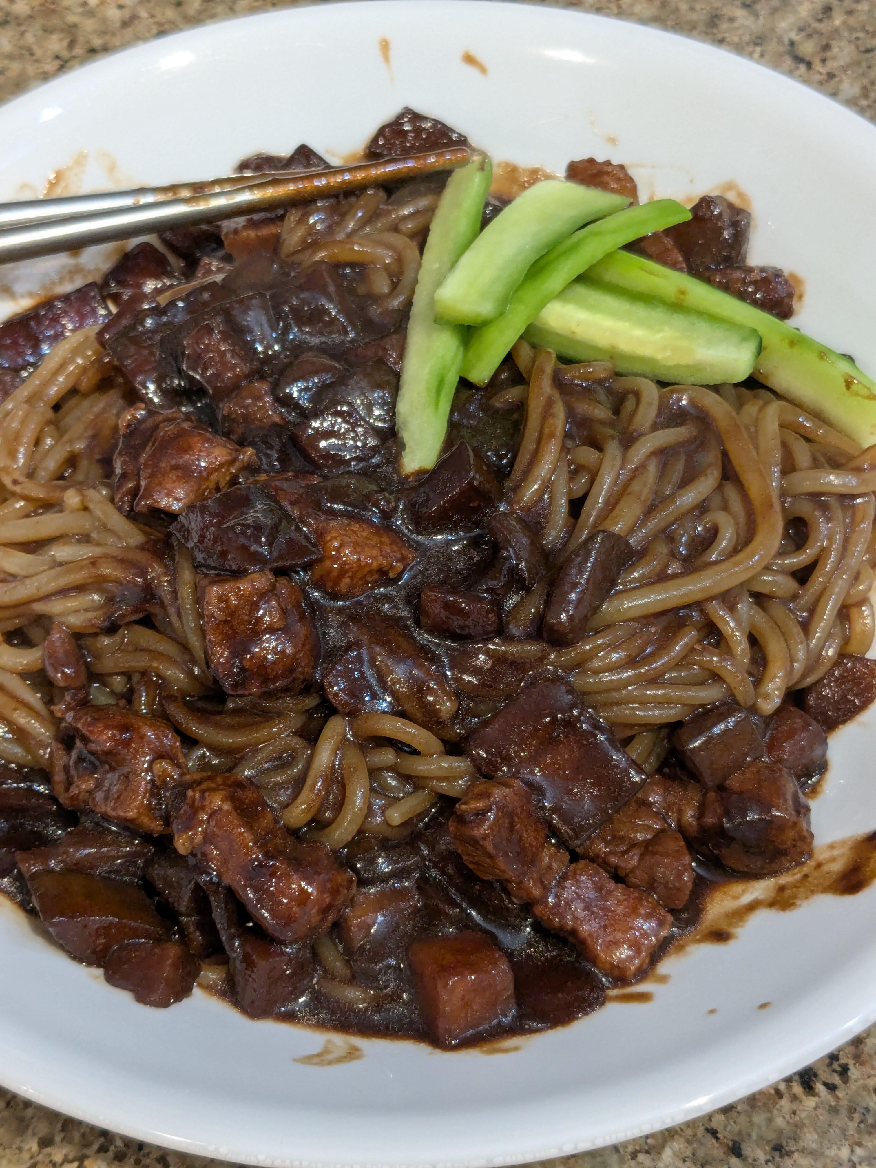 My first homemade jjajangmyeon | Scrolller