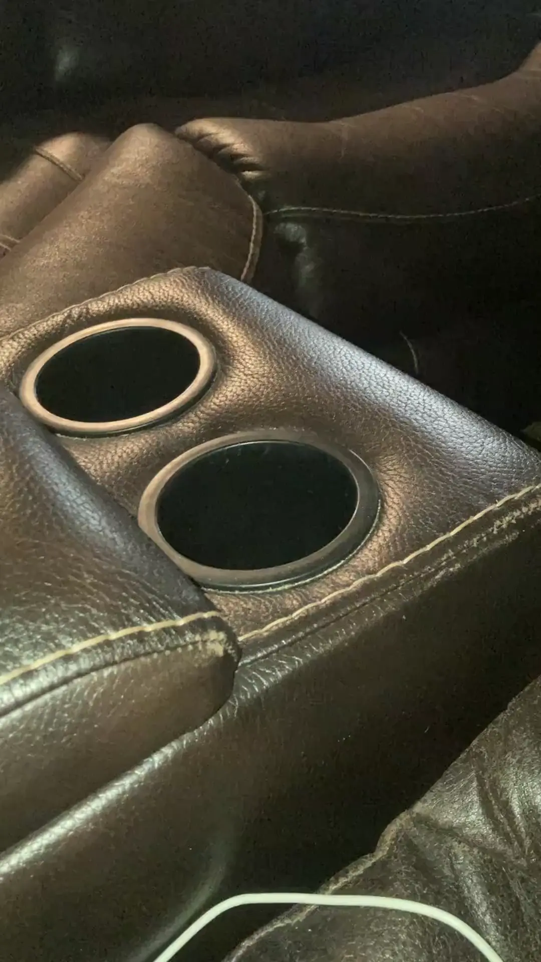 My iced tea and the couch cup holder | Scrolller