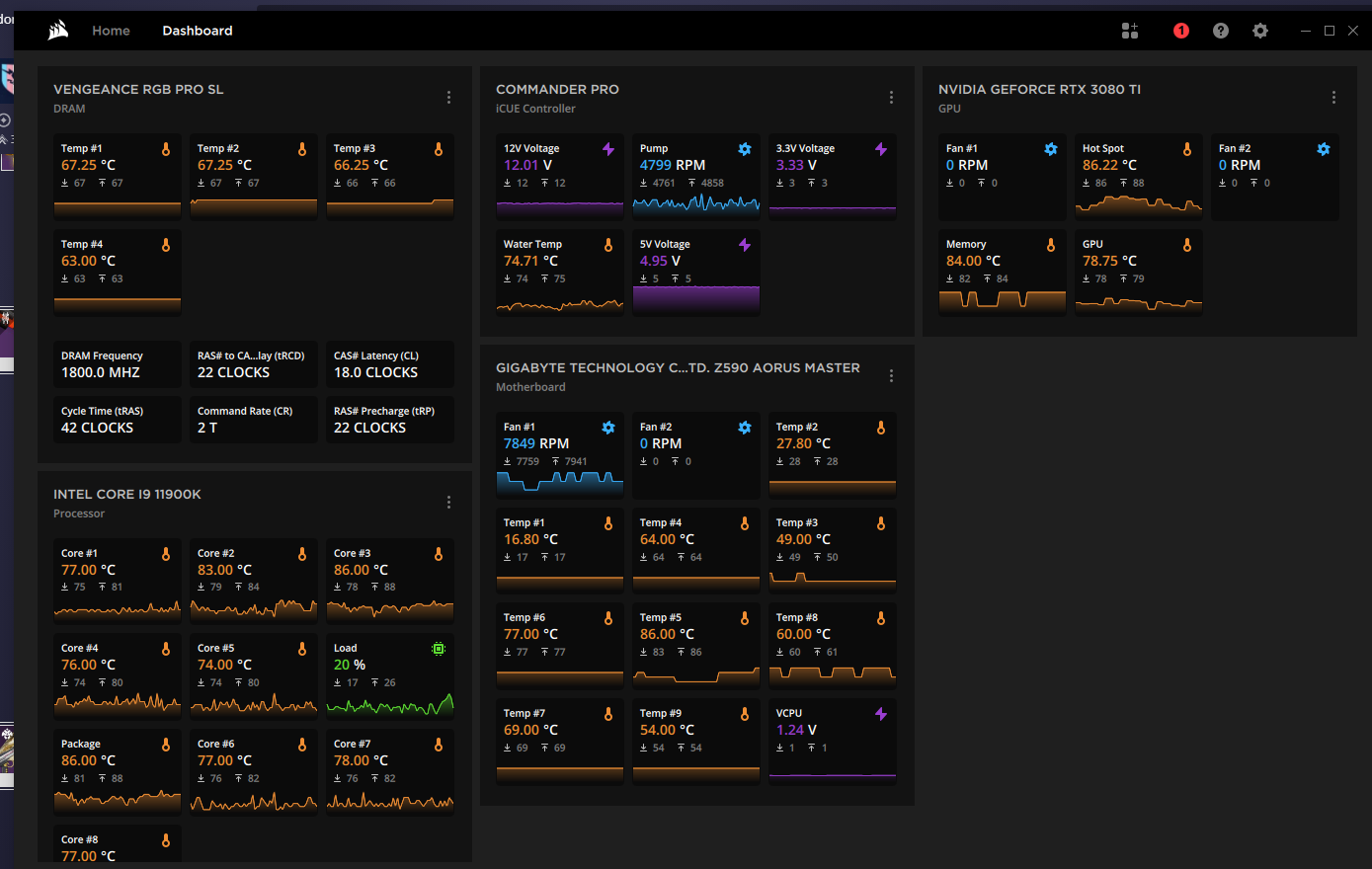 These Temps seem a bit high for a water cooling set up. Are these numbers right? My friend has ...
