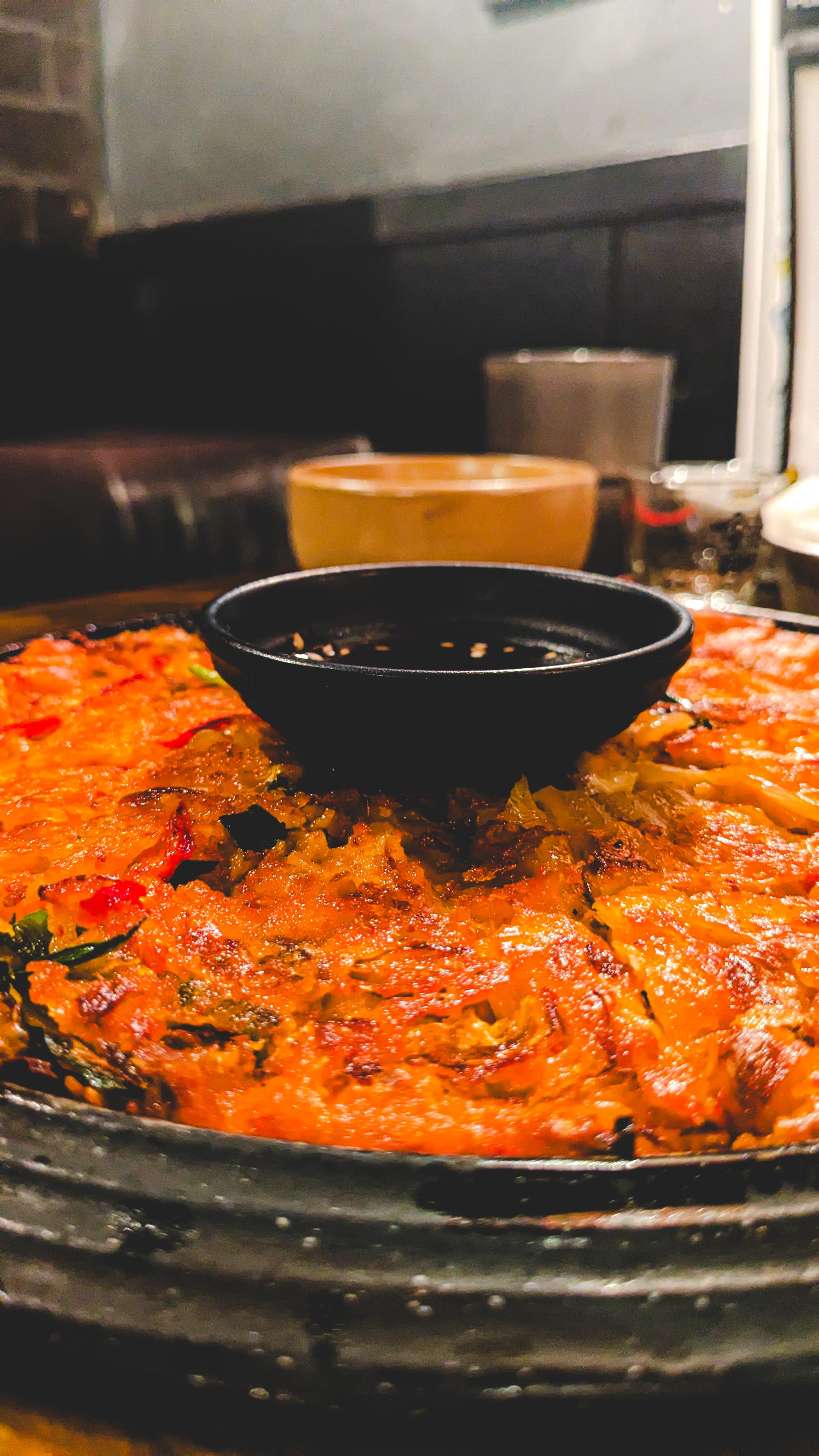 Korean fried chicken with cheese, kimchijeon, and gimbap | Scrolller