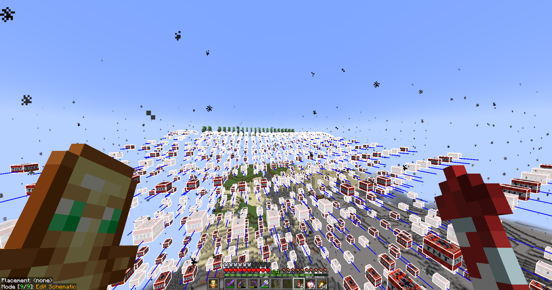 Build a flying machine, lagged the server, ended with 3k TNT entitys :) | Scrolller