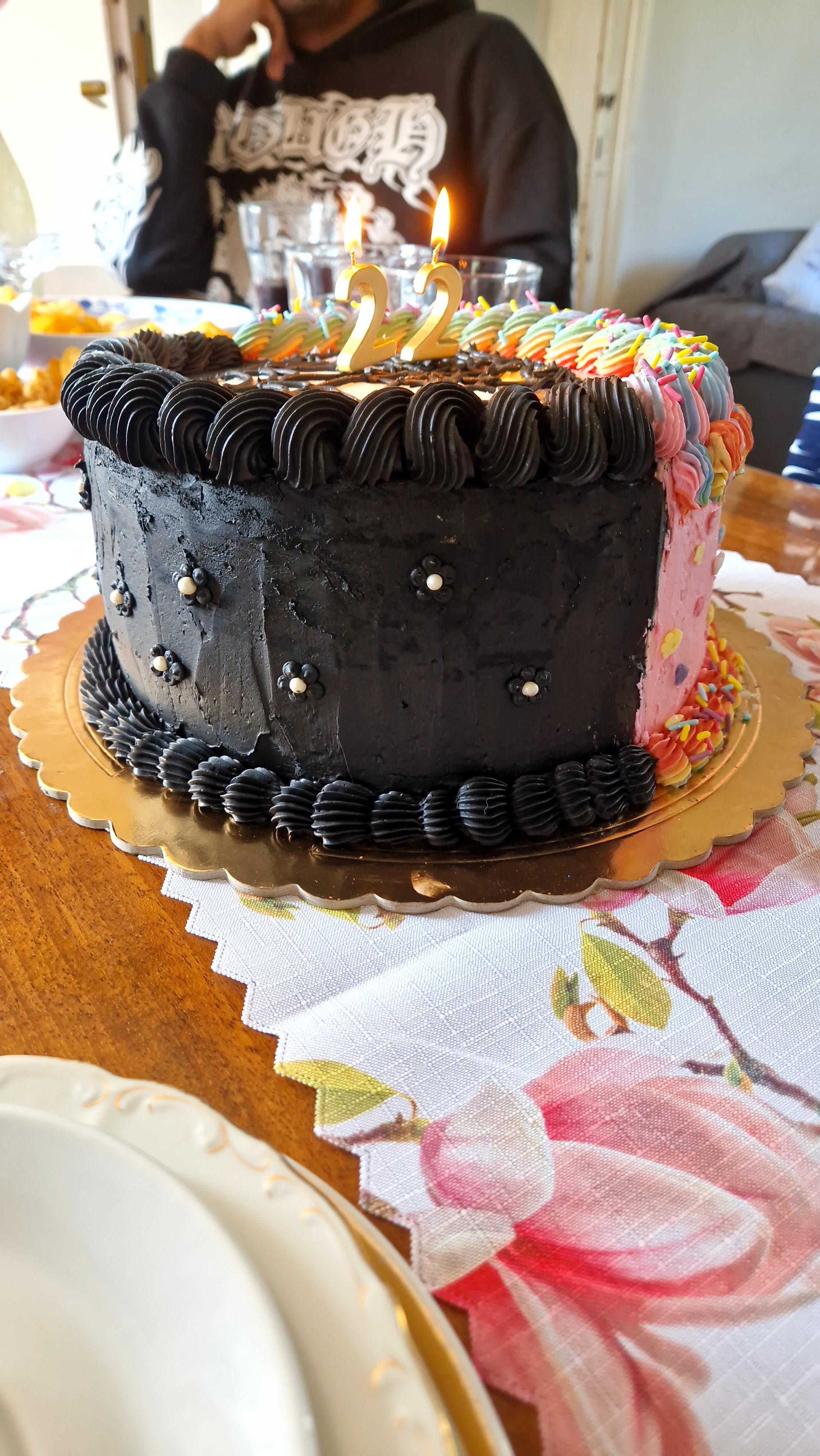 Wednesday and Enid inspired cake I made for my bday | Scrolller