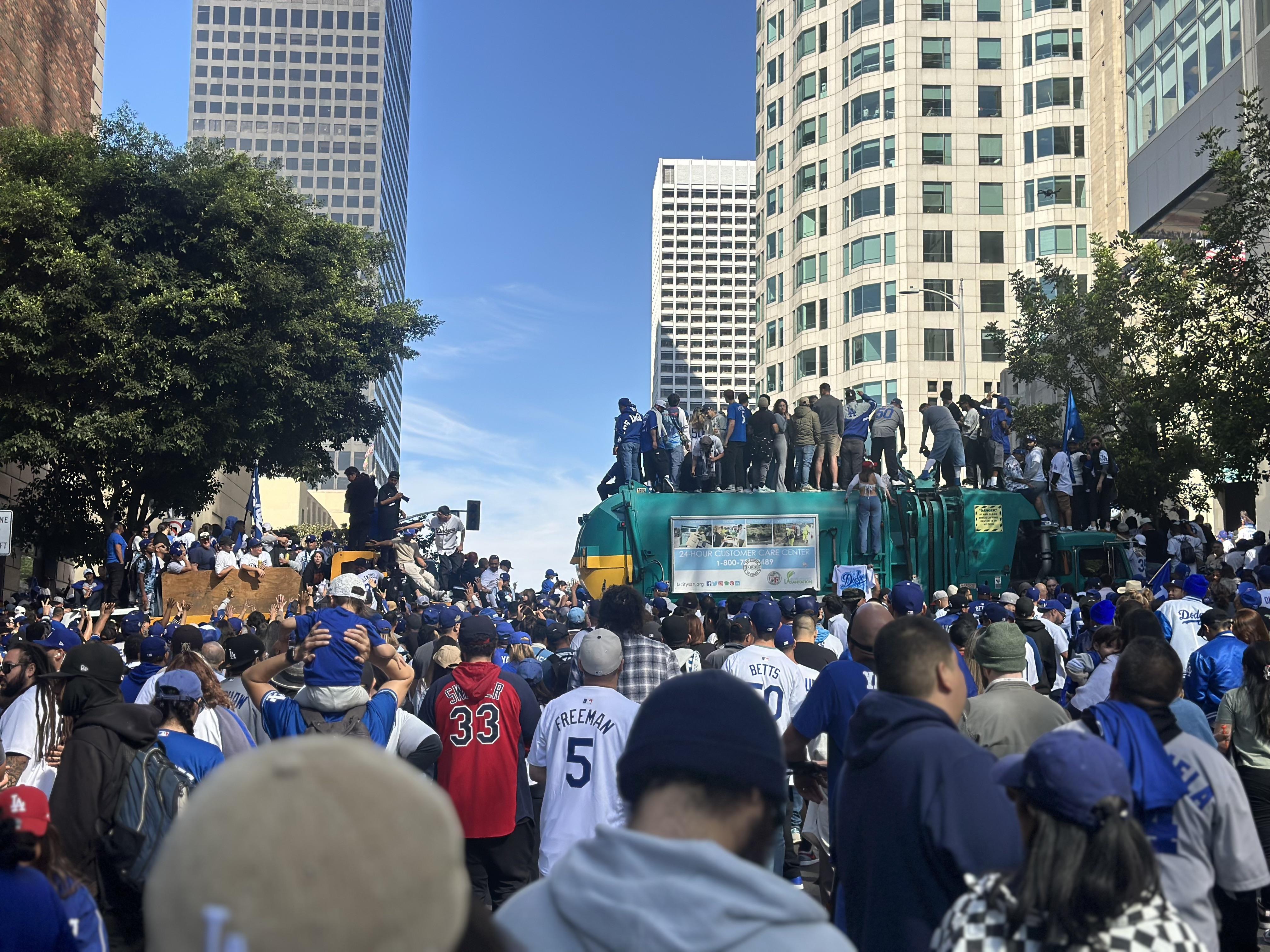 Sanitation department blocked the view for everyone towards the end of the parade. | Scrolller