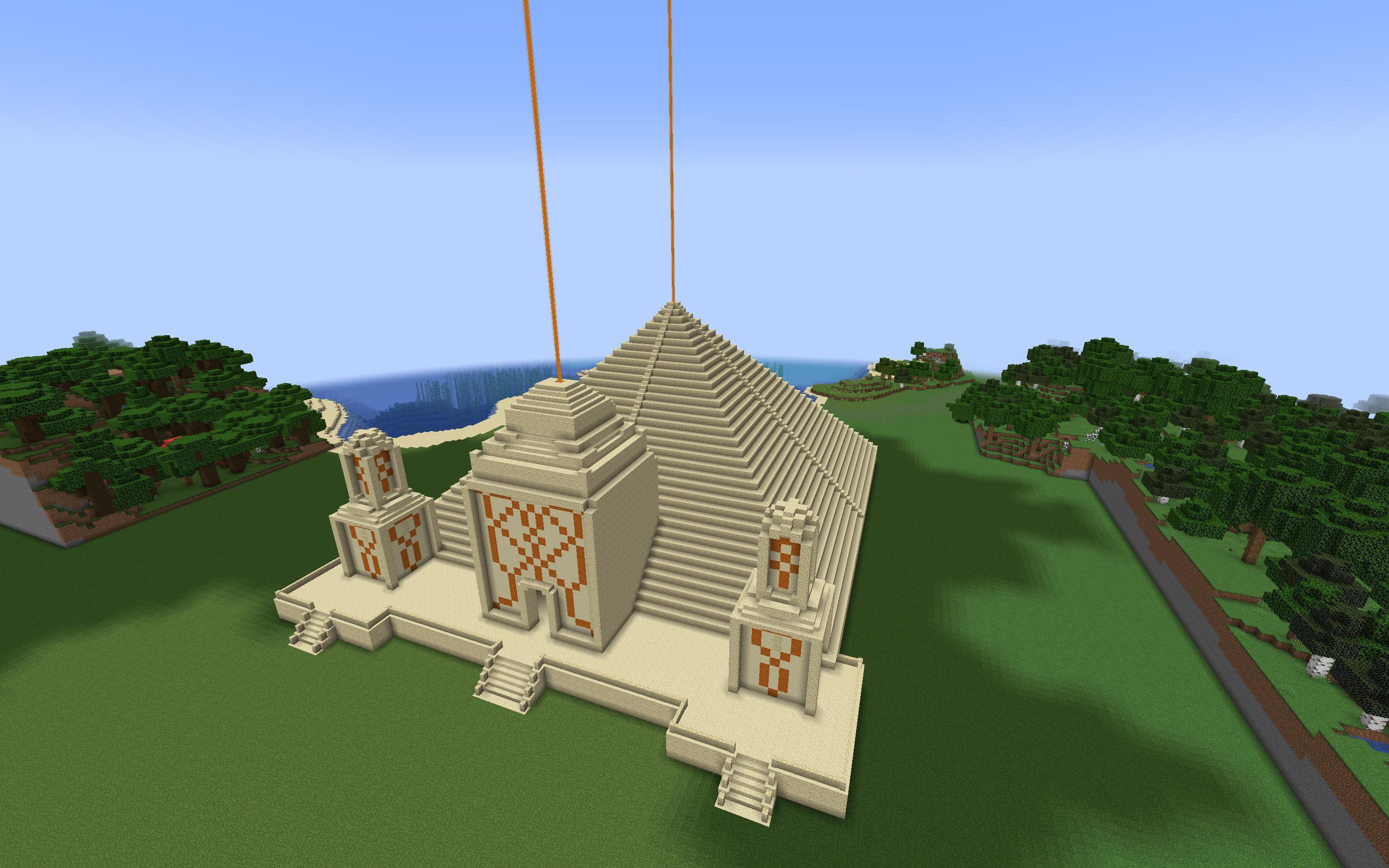 Minecraft Pyramid update!!! Finally got around to working on my Creative Pyramid build and I ...