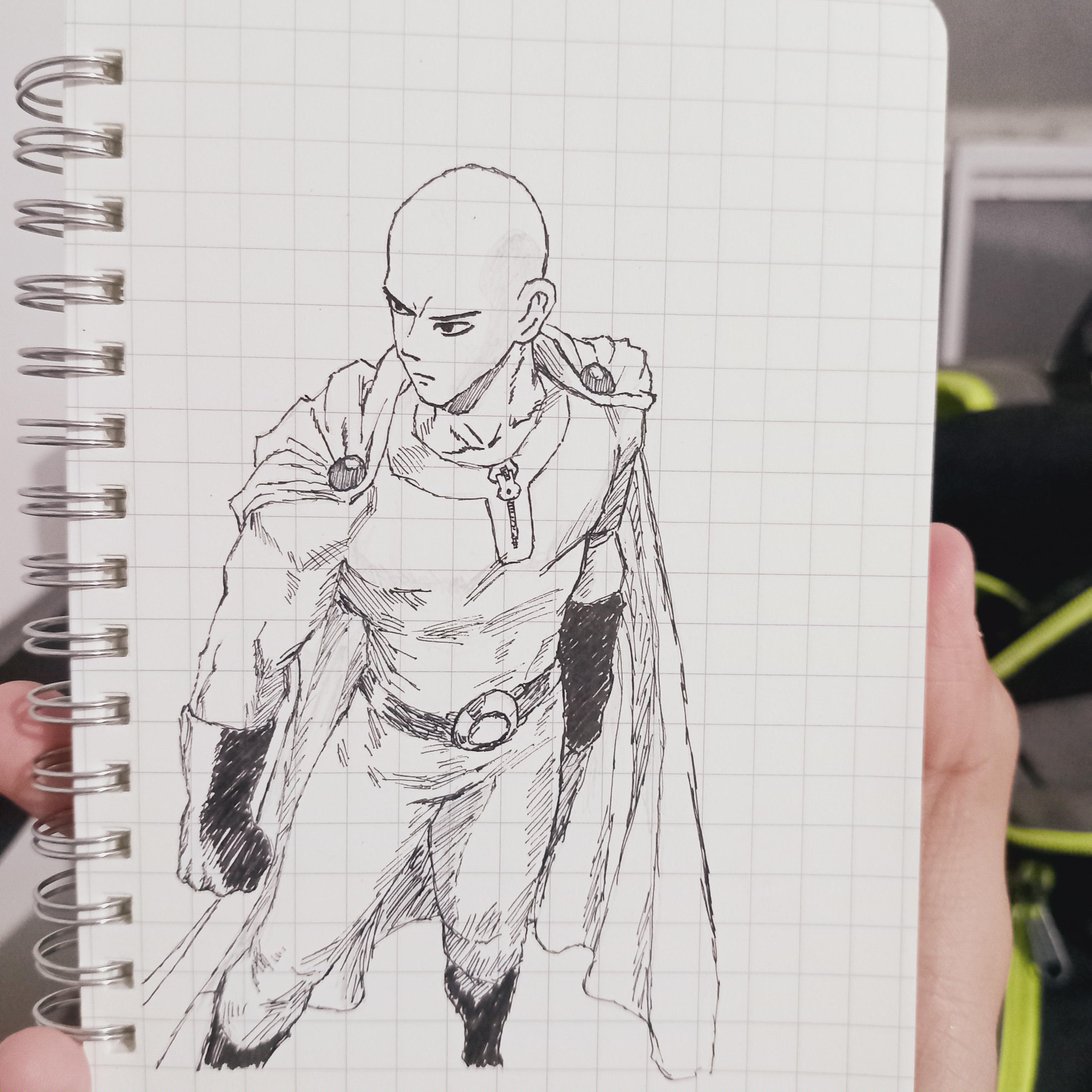 I tried to draw Garou and Saitama | Scrolller