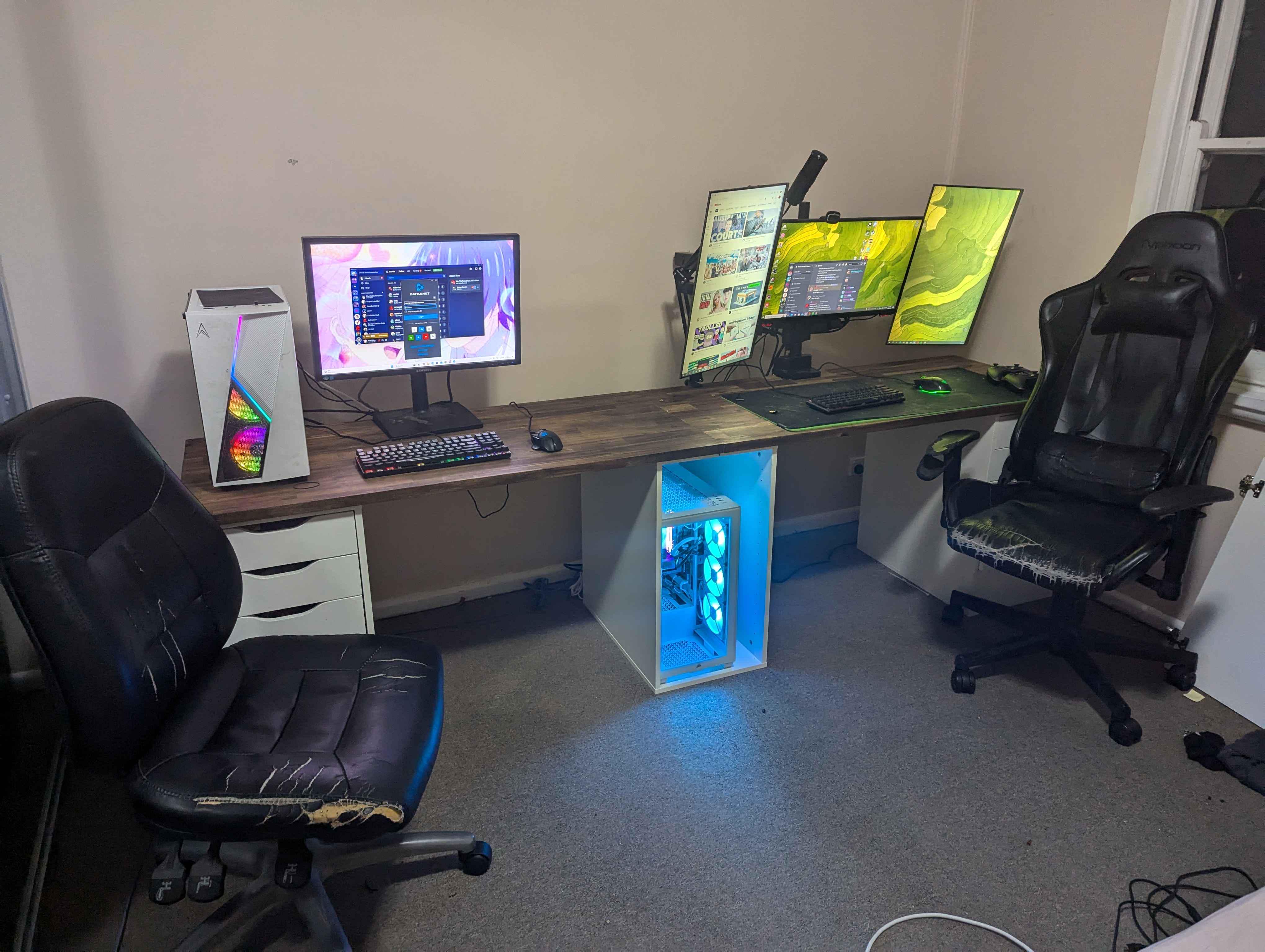 New setup-Had my Gf move in and built a new computer and upgraded my ...