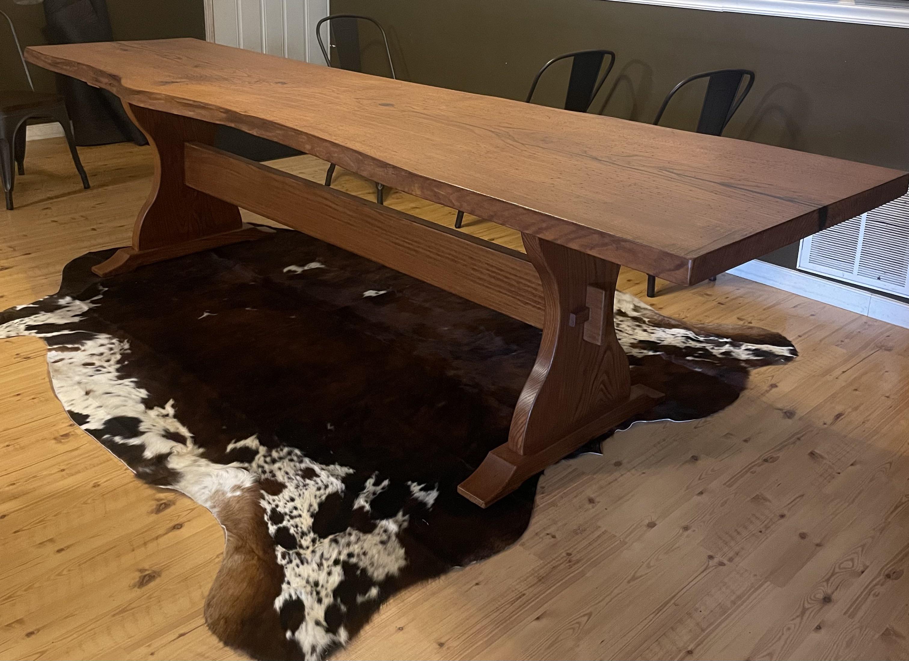 Live Edge Red Oak table | Scrolller