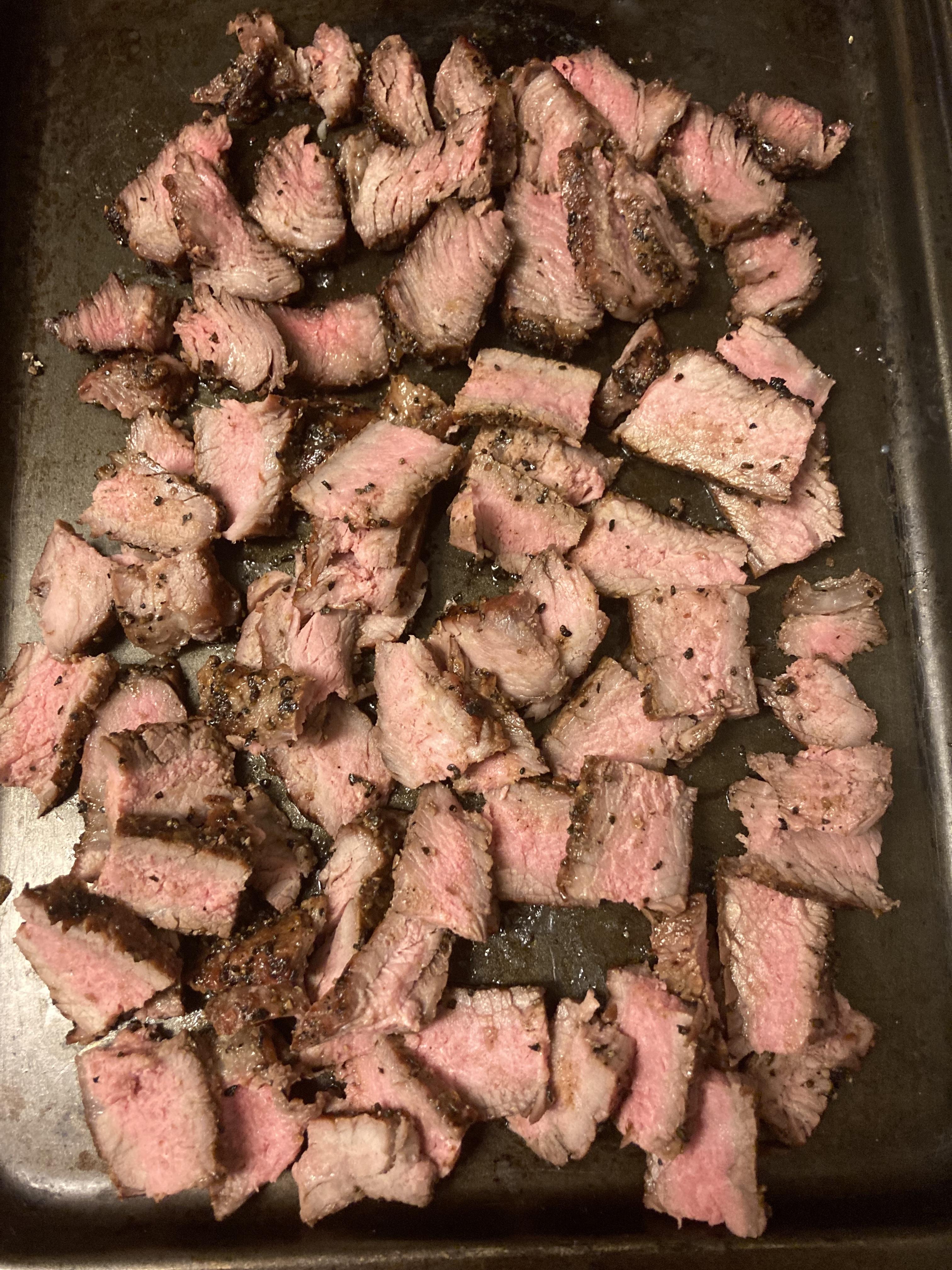 Reverse seared cowboy cut ribeye seasoned with Sal ahumada and a pepper crust | Scrolller