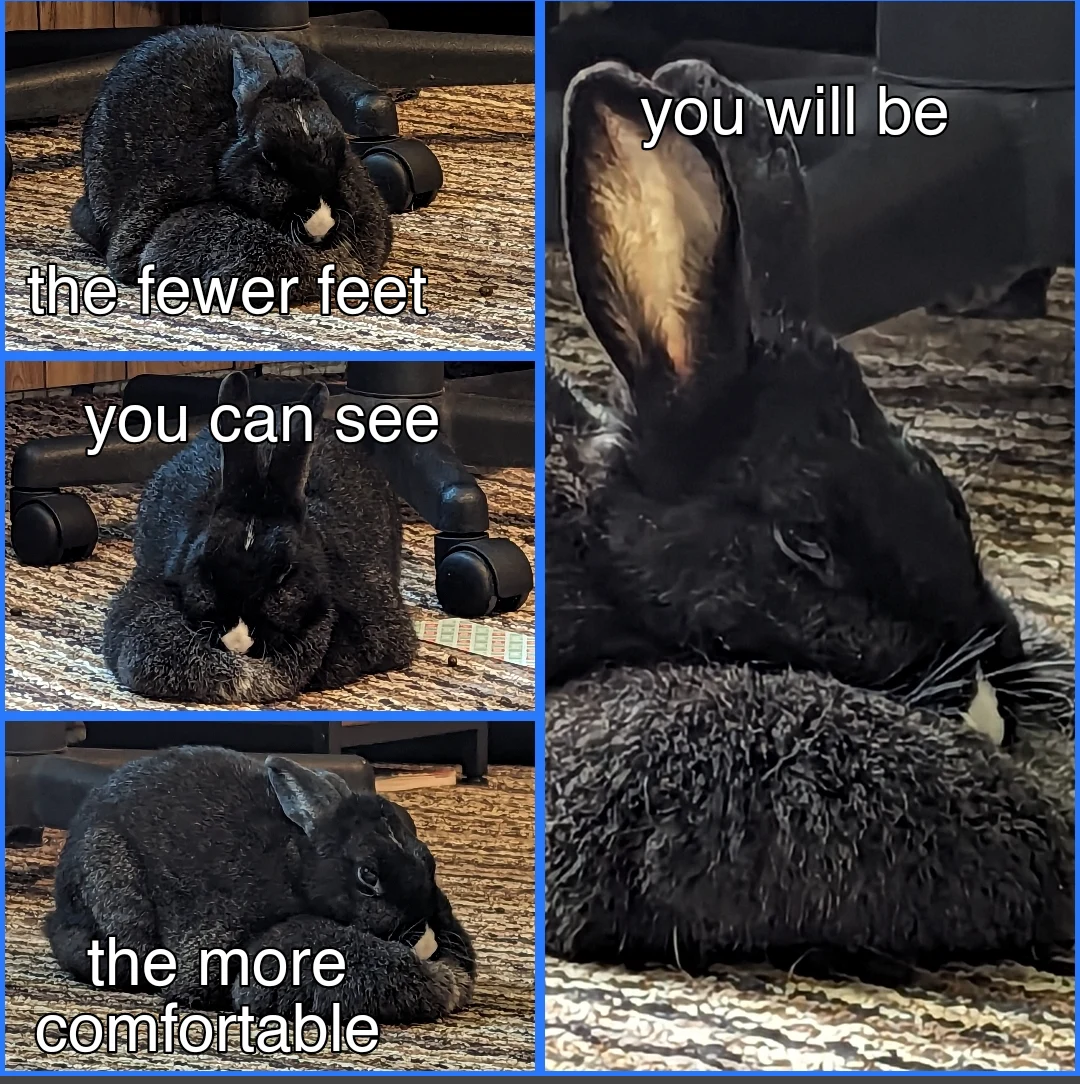 No feet shown = maximum comfort | Scrolller