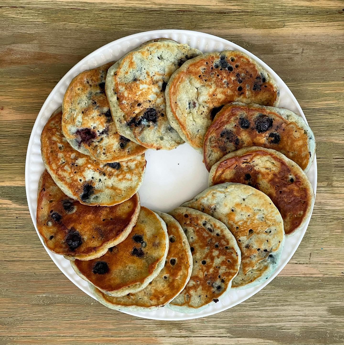 [homemade] blueberry pancakes with sausages | Scrolller