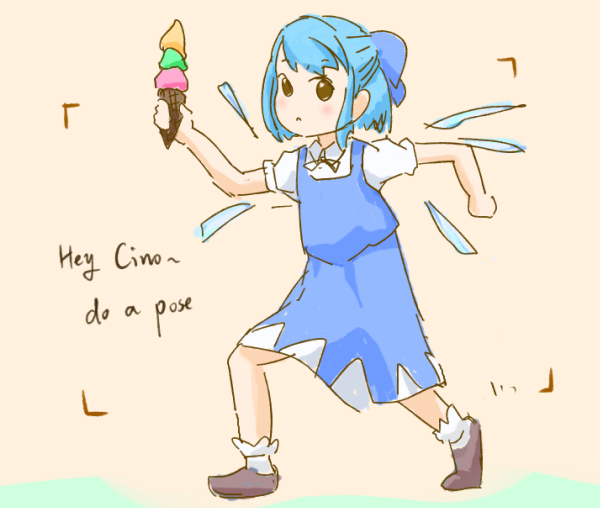 Here is my drawing of Cirno. | Scrolller