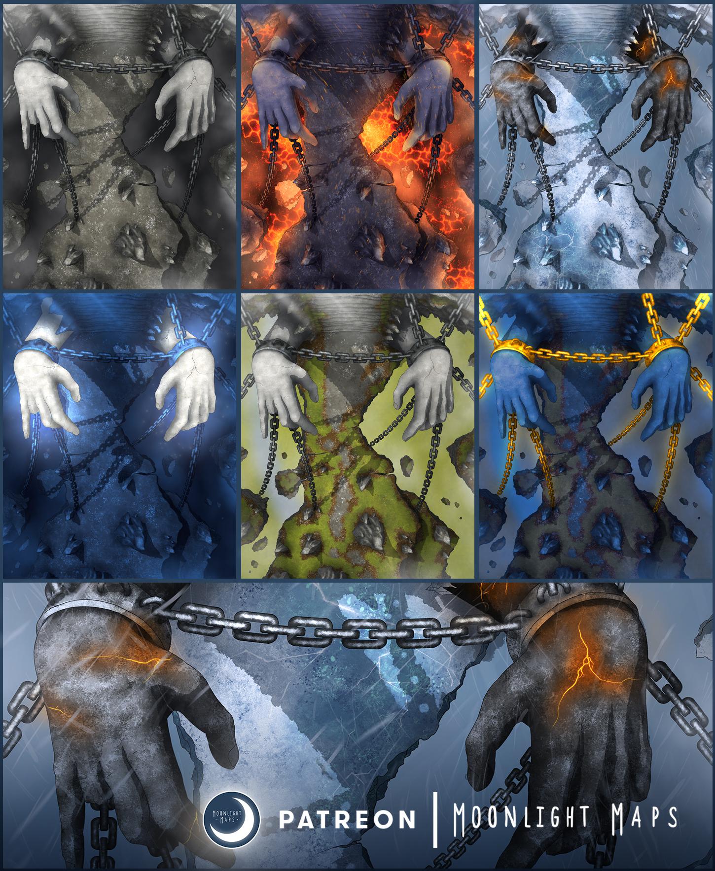 [OC] "That's a lot of chains. Seems someone caught these hands." Cursed Crossing [18x22] | Scrolller