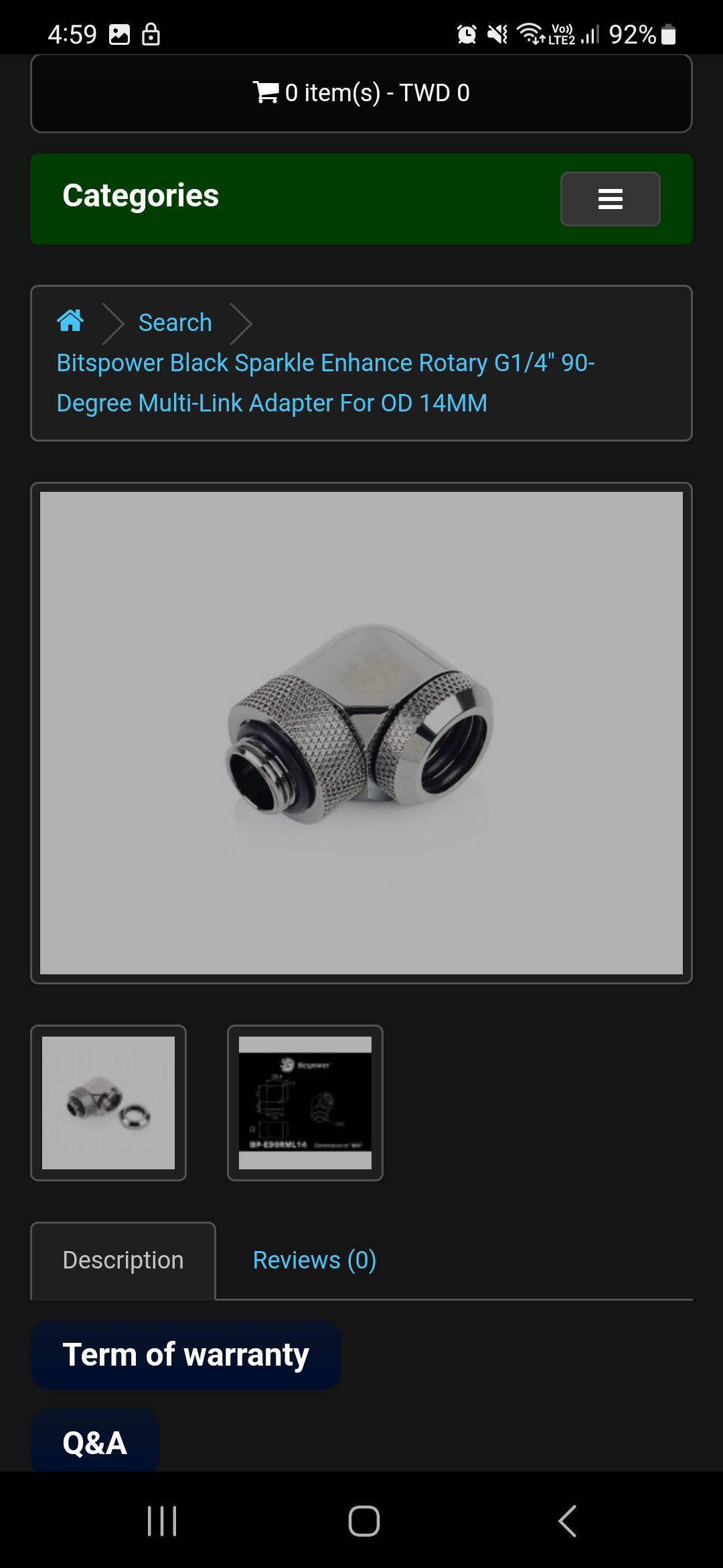 What happened to the colour of Bitspower's black sparkle fittings? | Scrolller