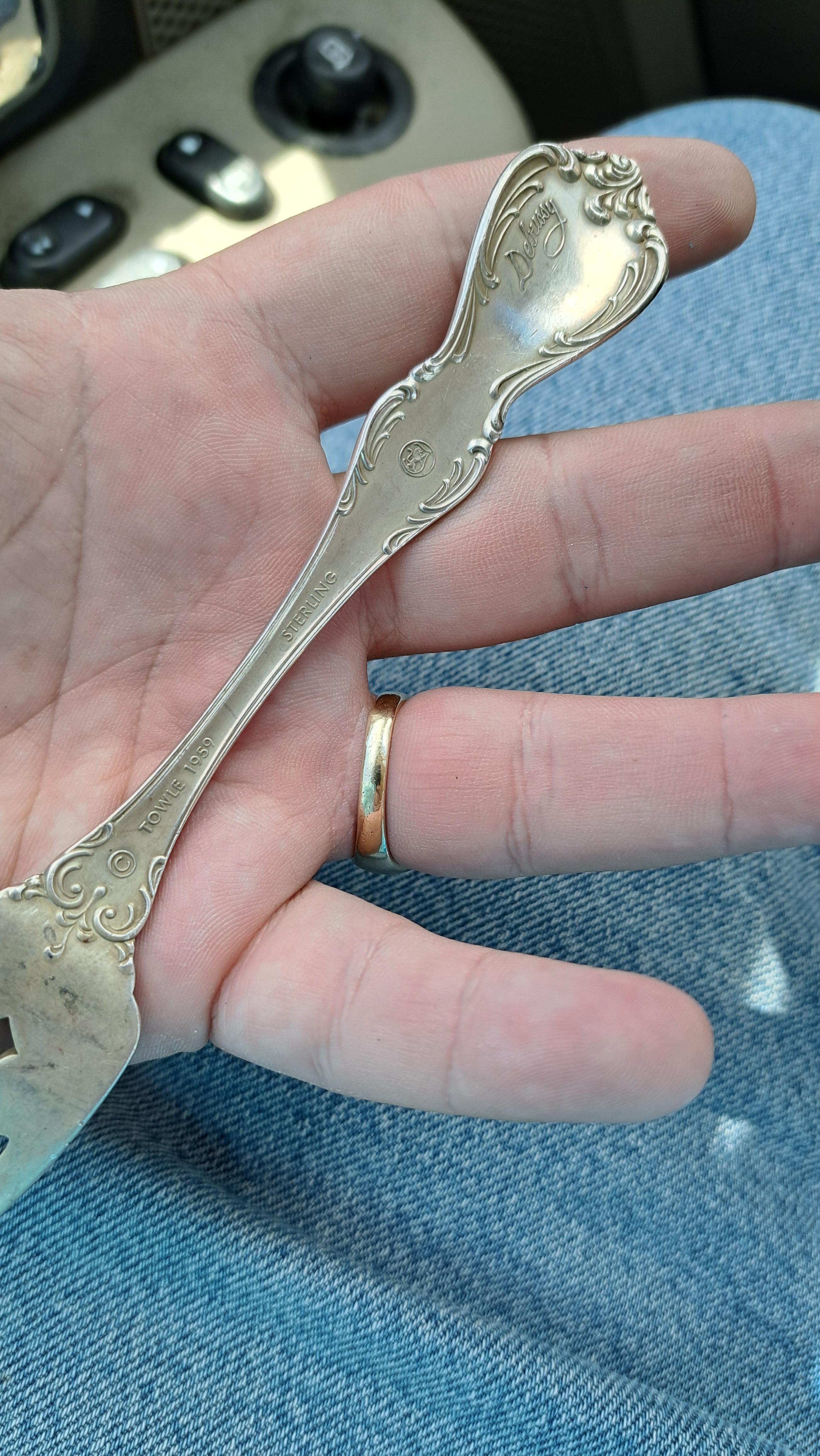 $0.25 goodwill find.... 1959, Towle sterling silver "Debussy" salad fork... 47.5 grams | Scrolller