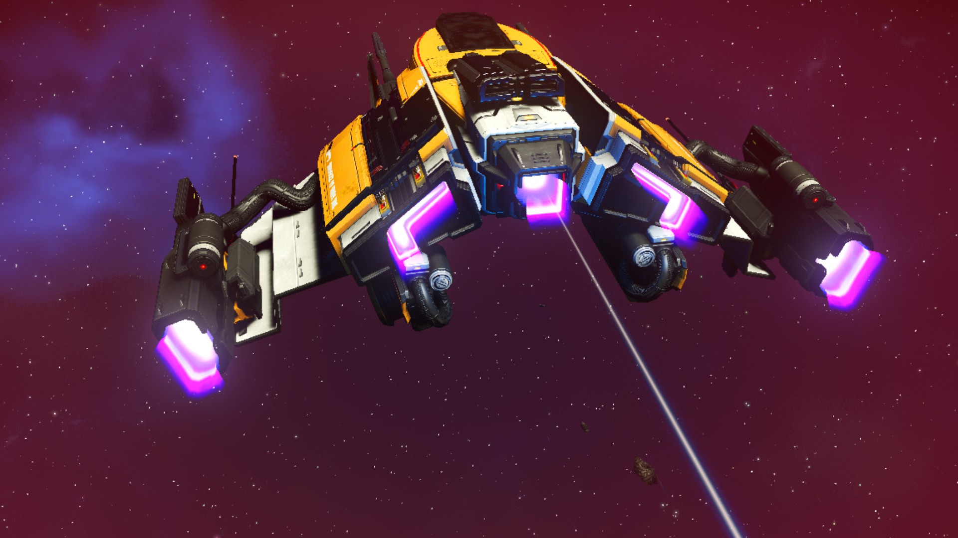 Yellow and black B Class Sentinal ship | Scrolller