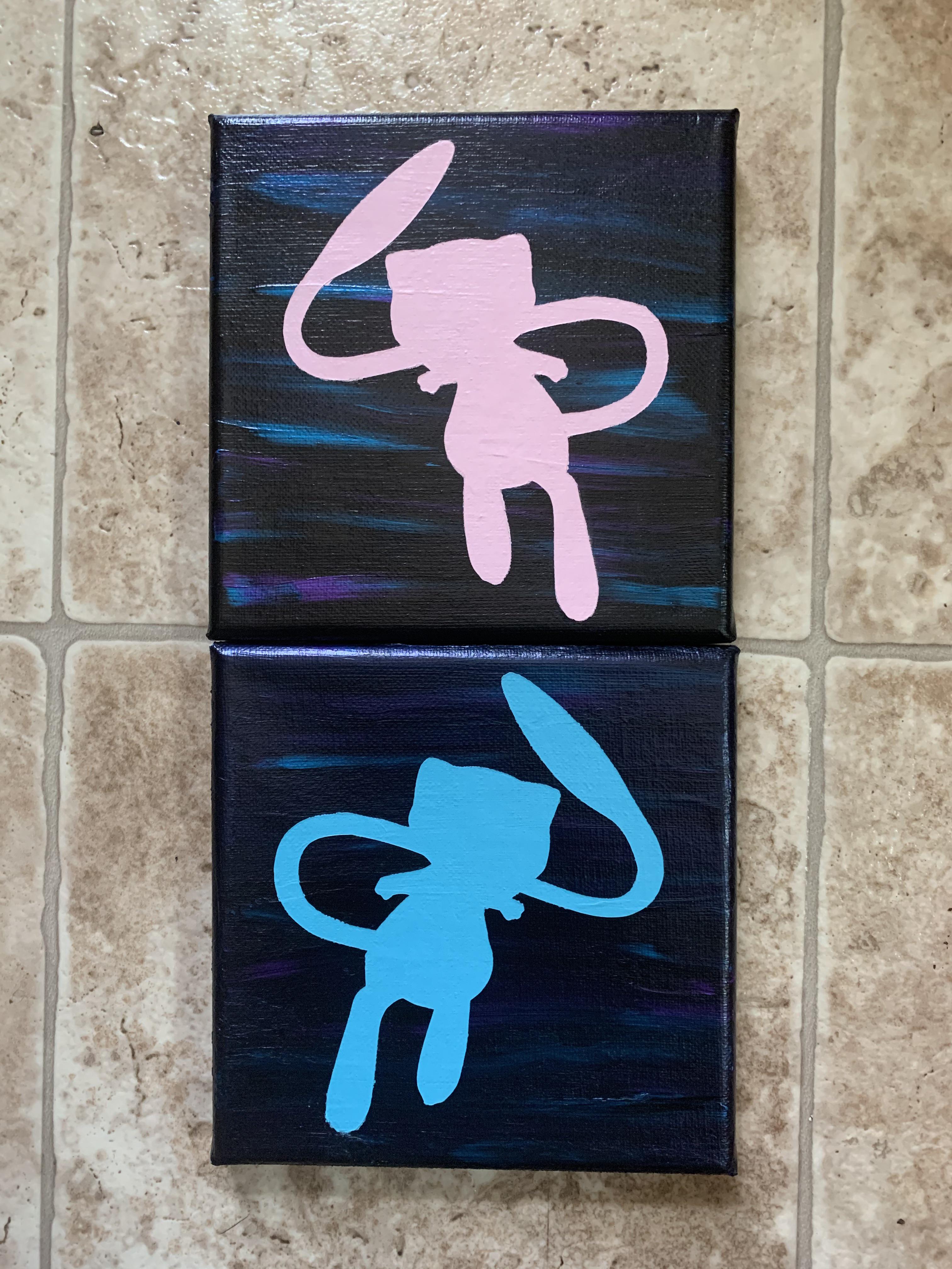 Acrylics & Cross Stitch I made last year [OC] | Scrolller