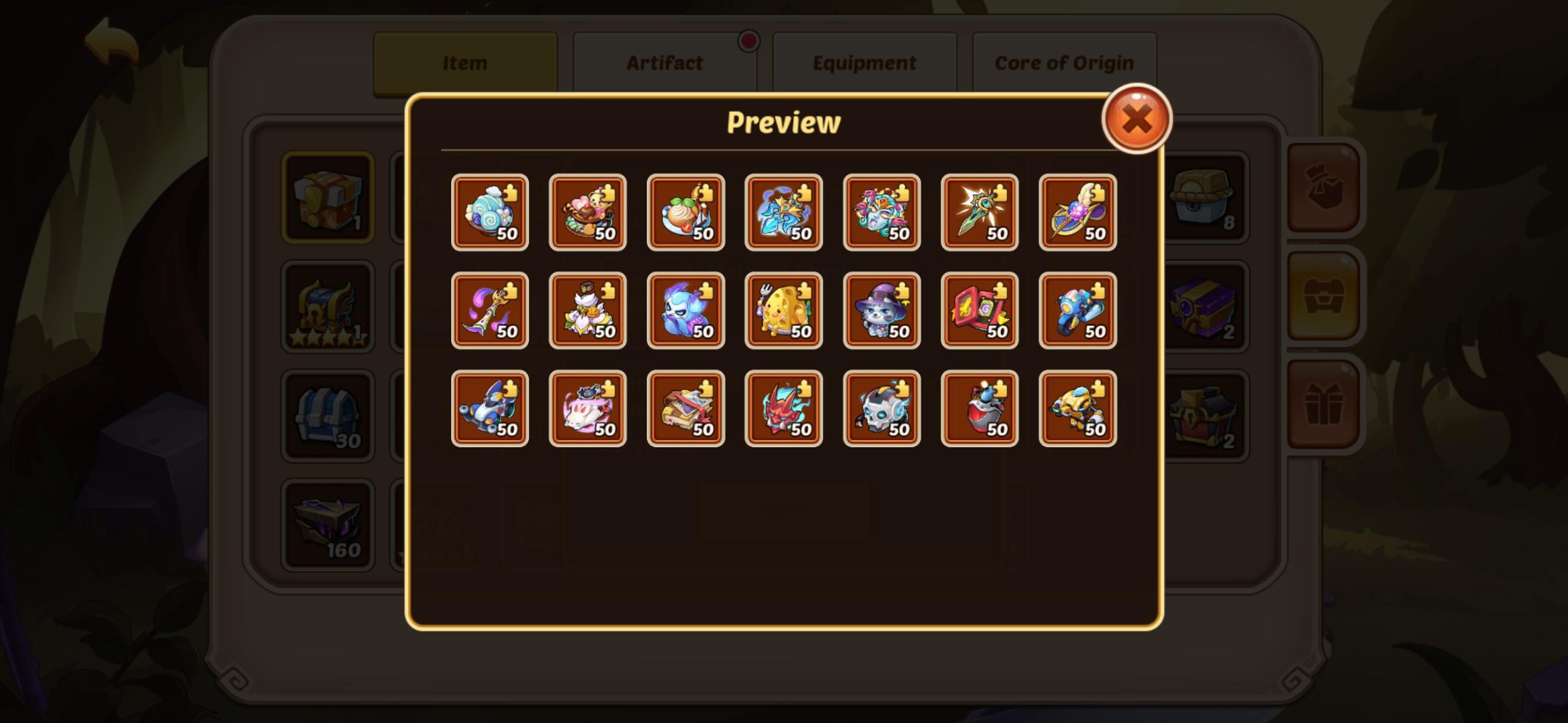 Orange chest treasure selection | Scrolller