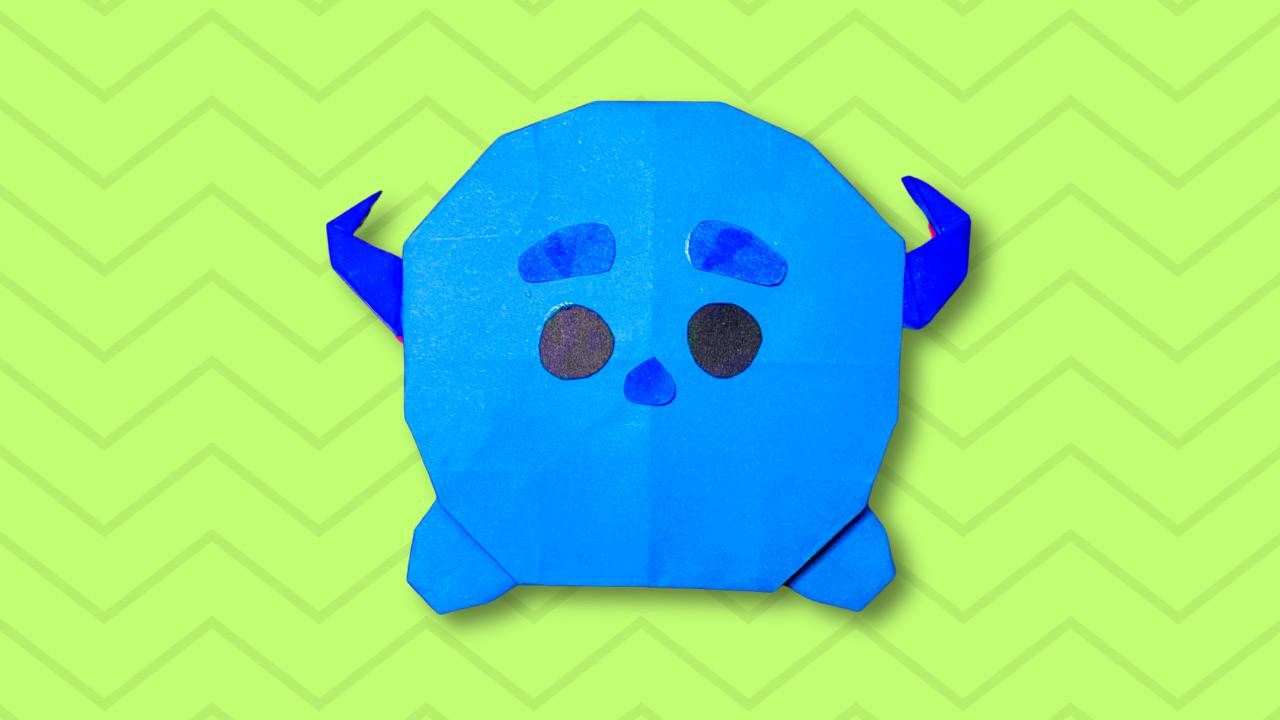 Origami sully monsters inc. | Scrolller