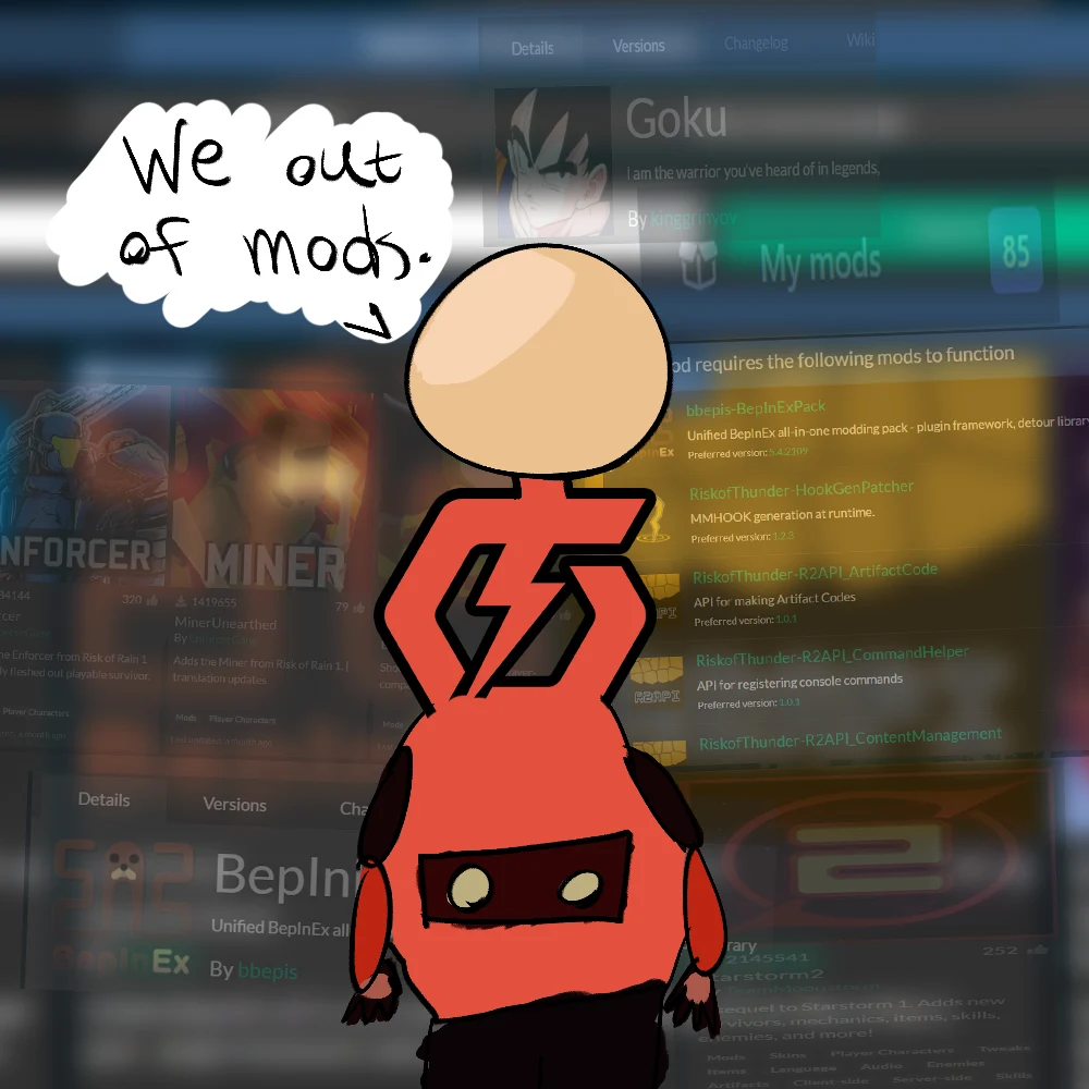 Out of mods (inspired by the thumbnail image of a specific mod) | Scrolller