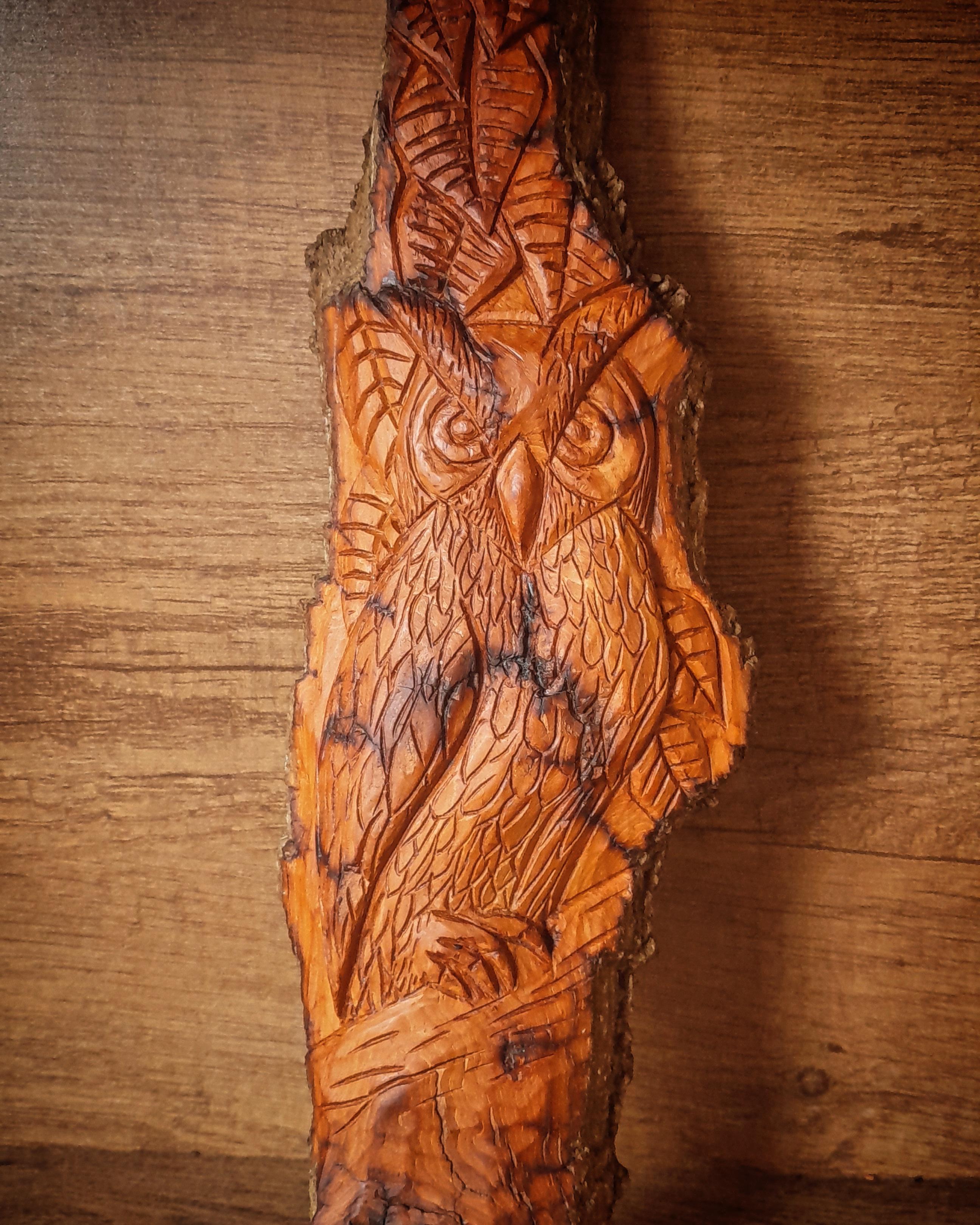 Owl Wood Carving | Scrolller