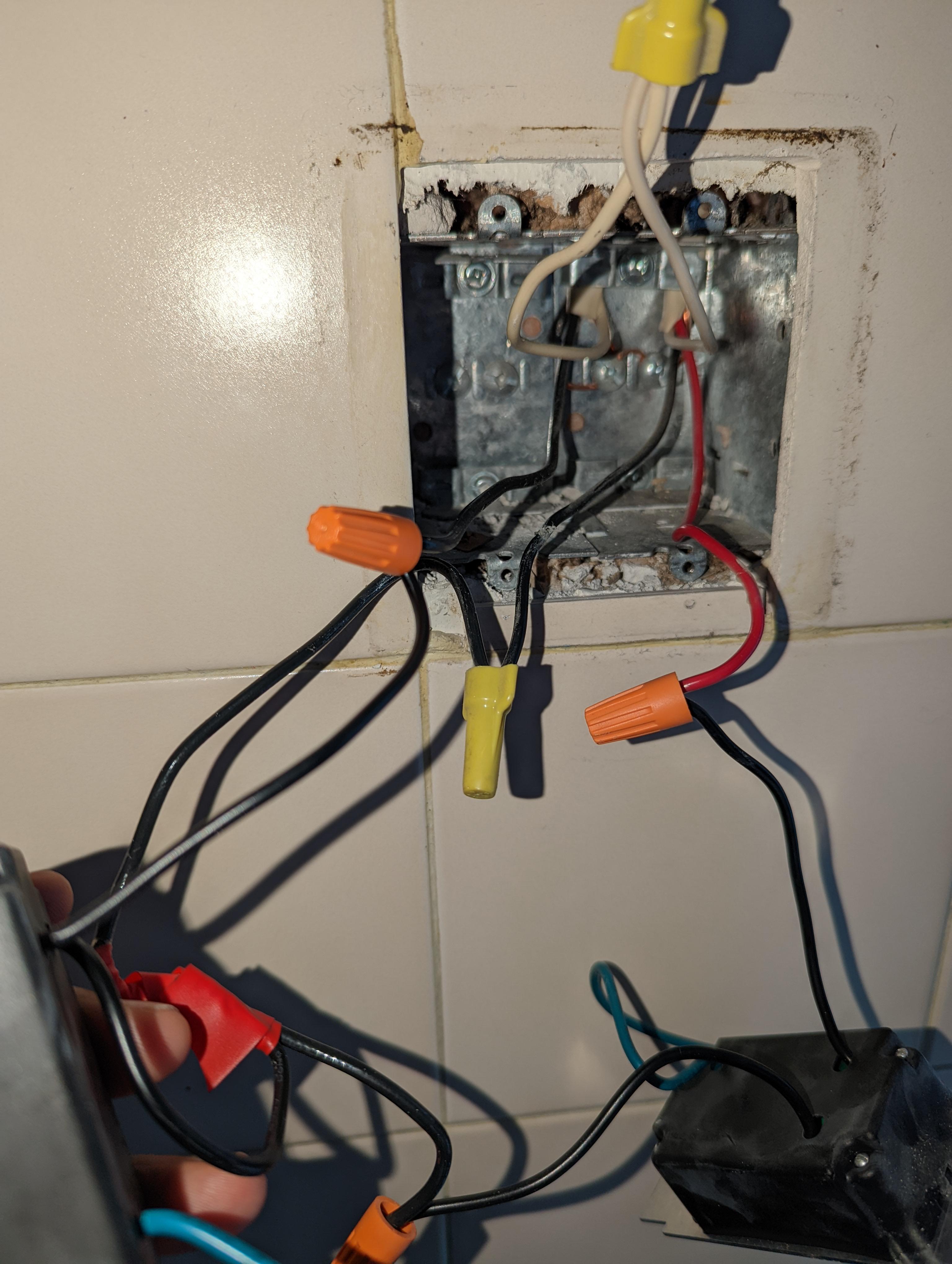 Weird connection... Is this a 240v cable for a light switch? | Scrolller