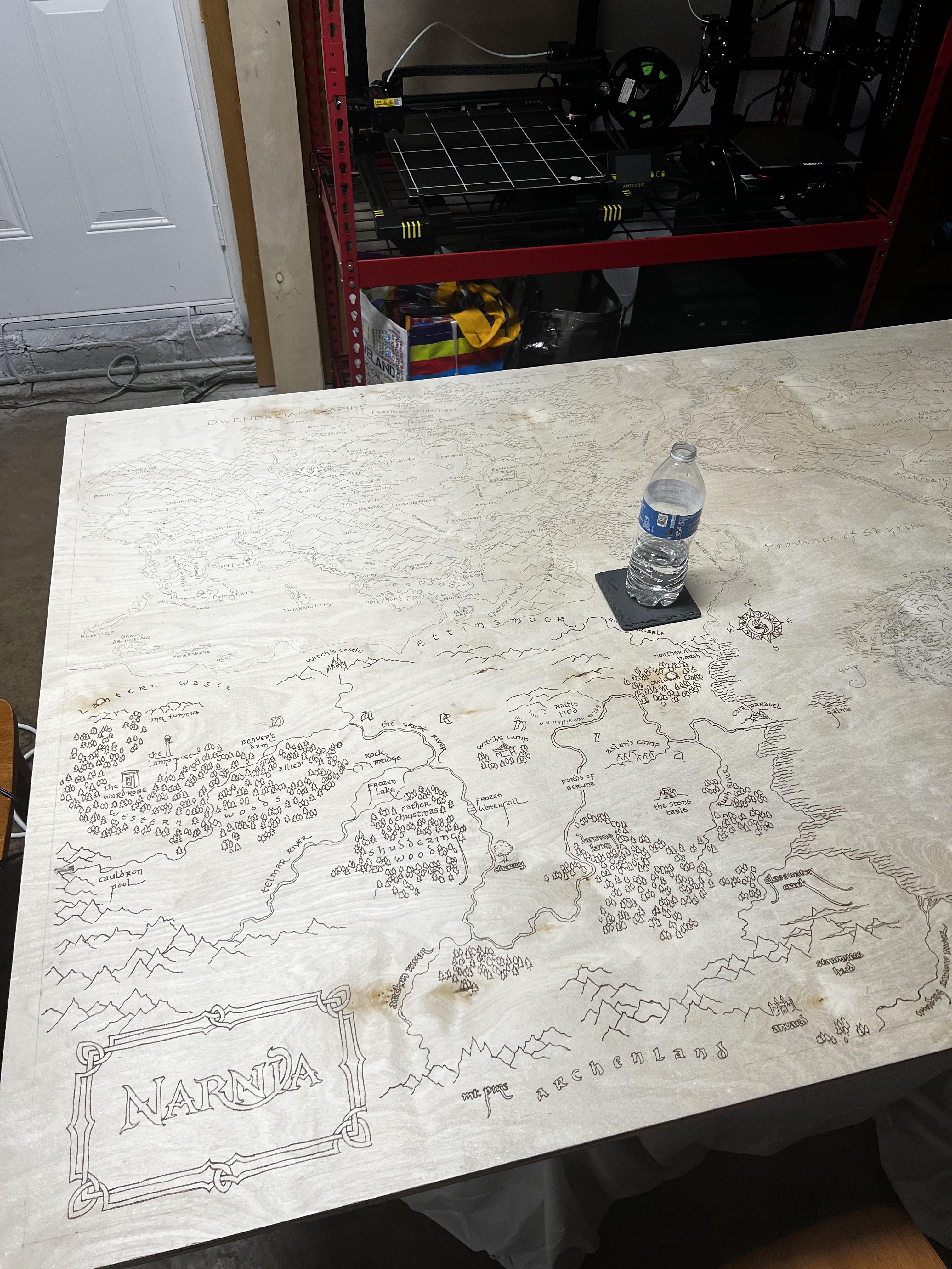 Wood burned Map (4-in-1) | Scrolller