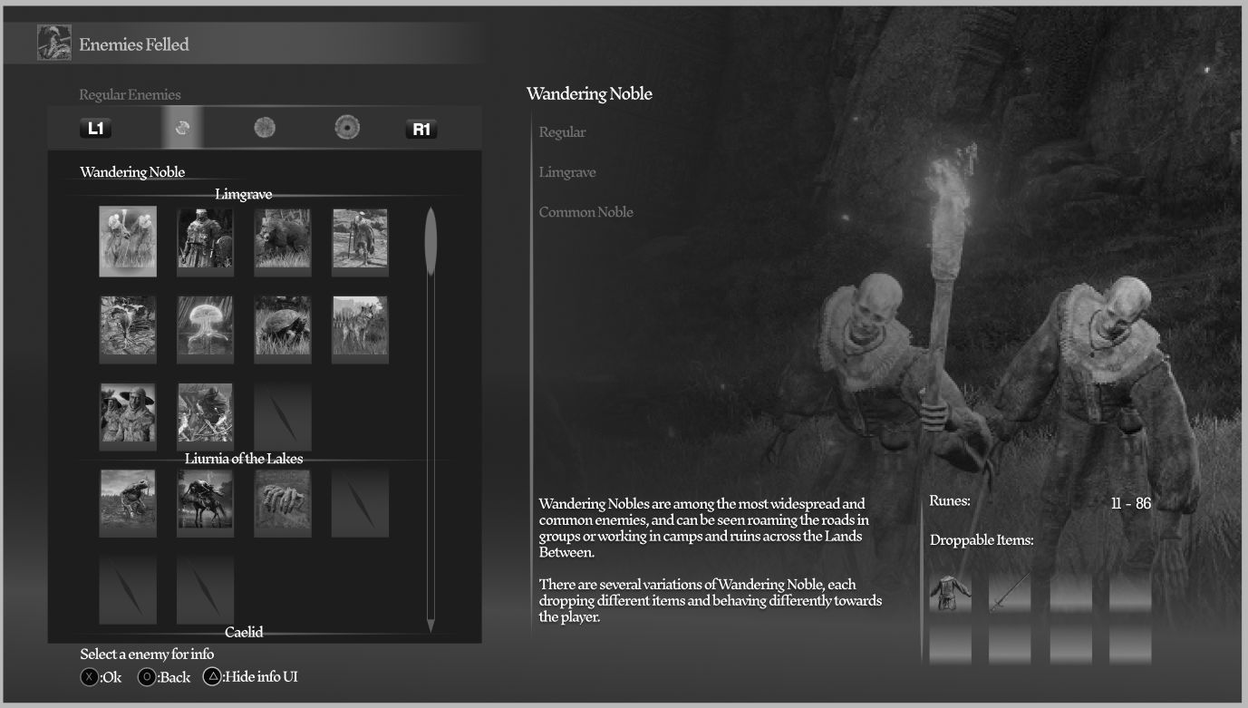 Elden ring Journal UI menu | Scrolller