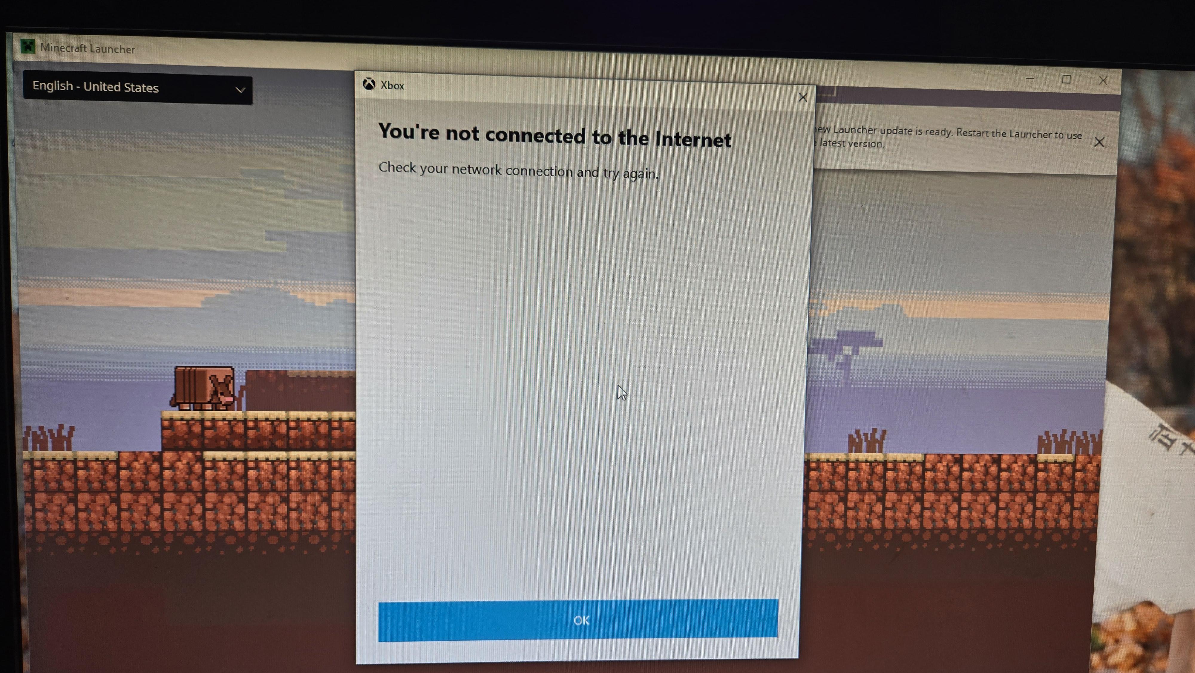 This thing pops up whenever I try to launch minecraft in my PC and whenever I try to log in it ...
