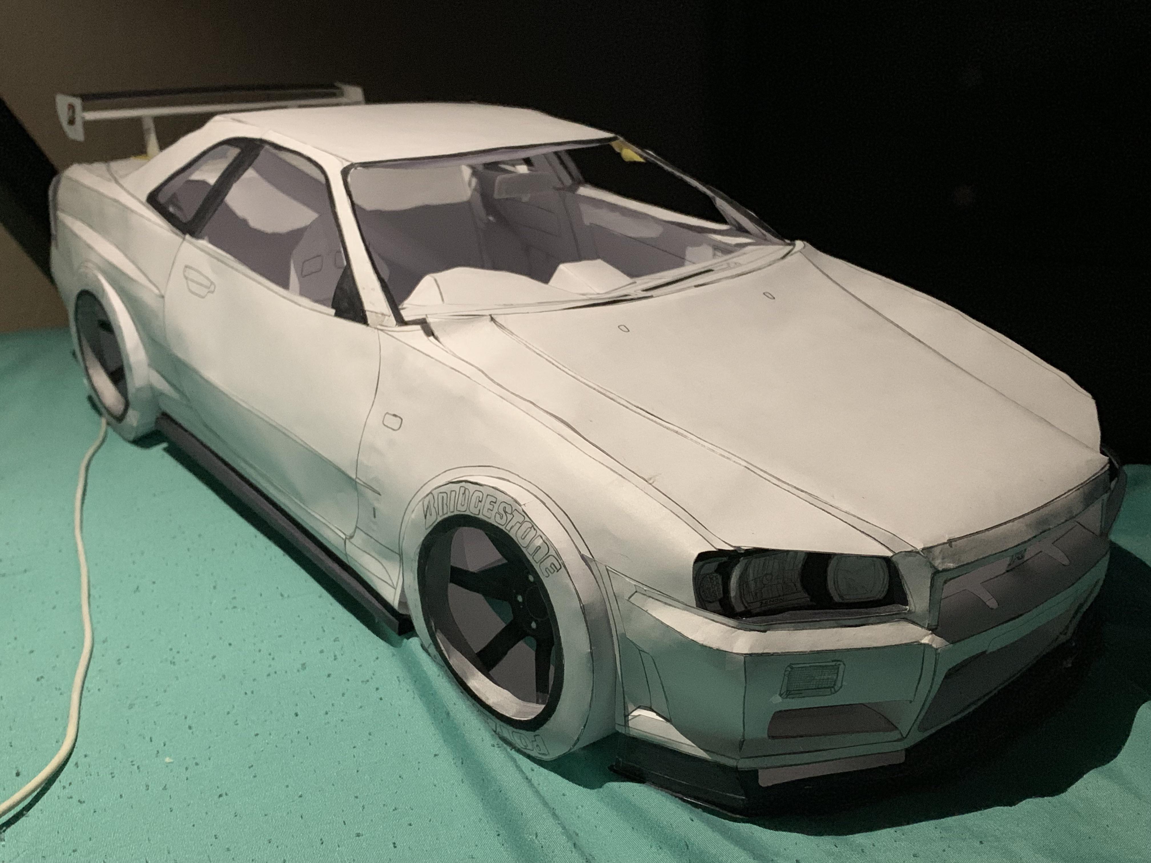 Paper R34 GT-R | Scrolller