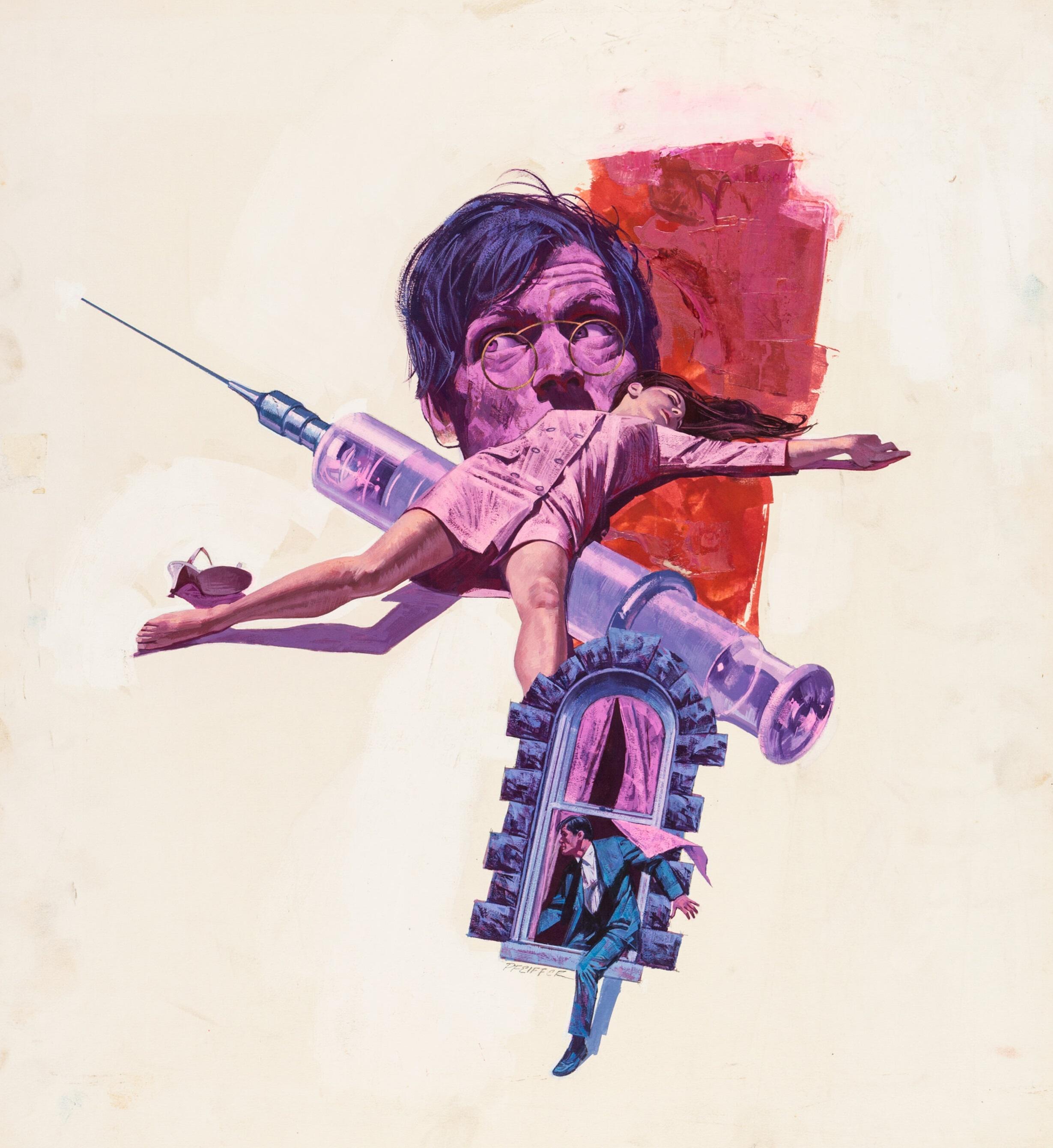 paperback novel cover art by Fred Pfeiffer | Scrolller