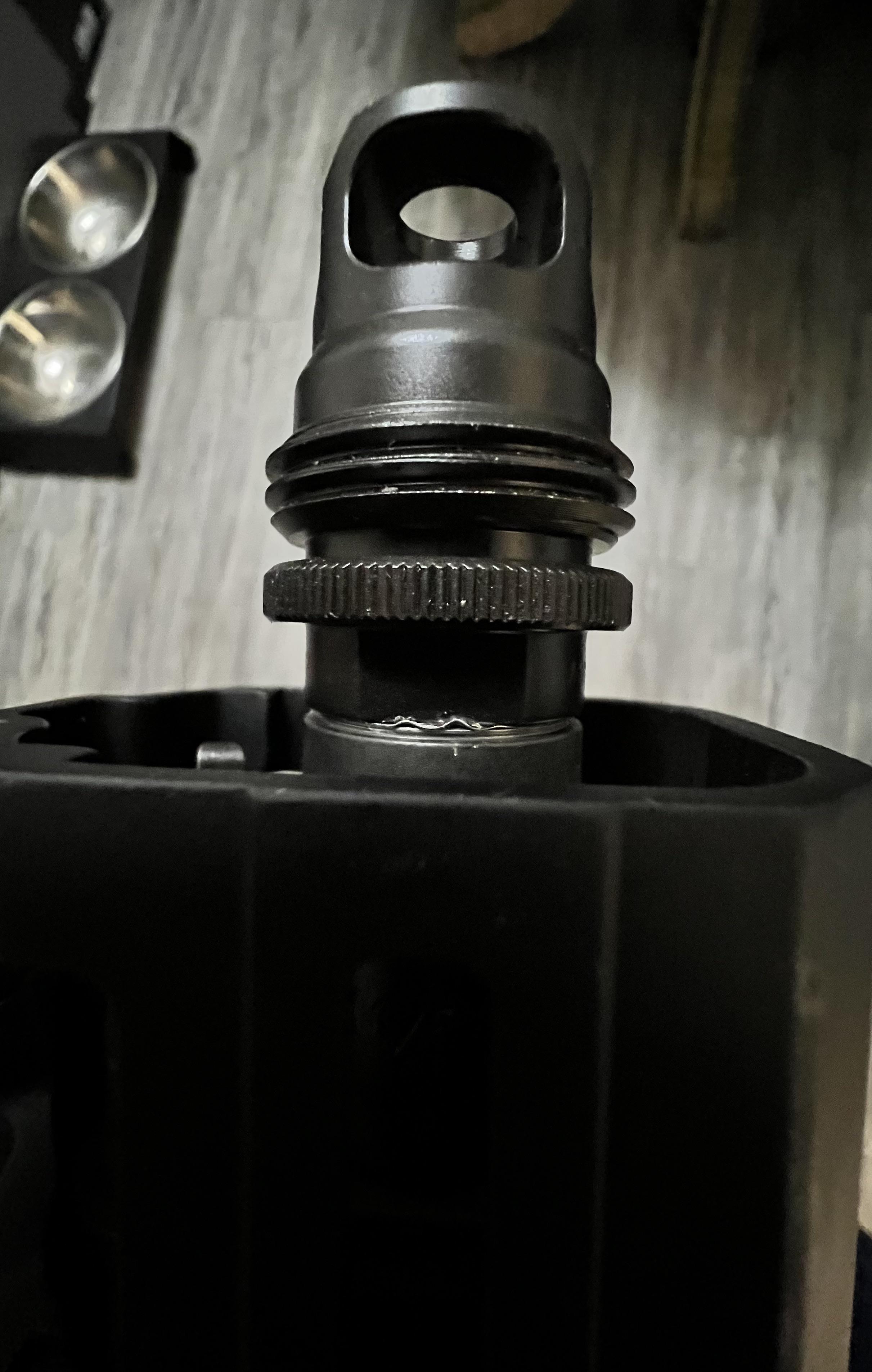 Is this normal ? Had muzzle device installed last week and removed hand guard today to see this ...