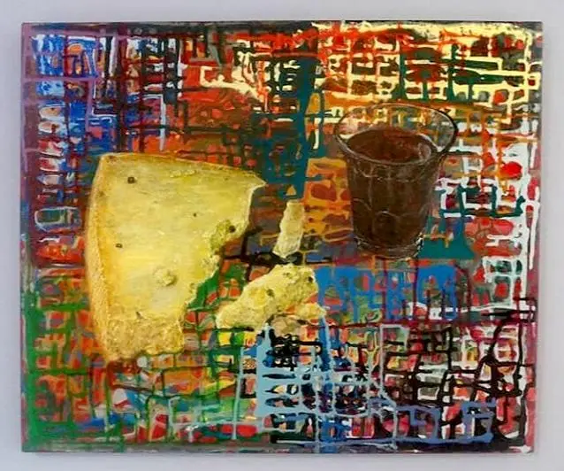 Pecorino stagionato, me, accrylic on canvas, 2017 | Scrolller