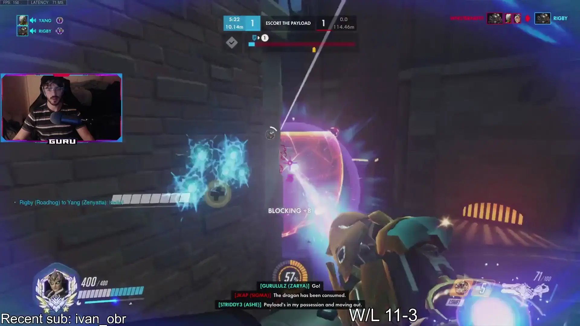 Perfect peel with Zarya in my top 100 game | Scrolller