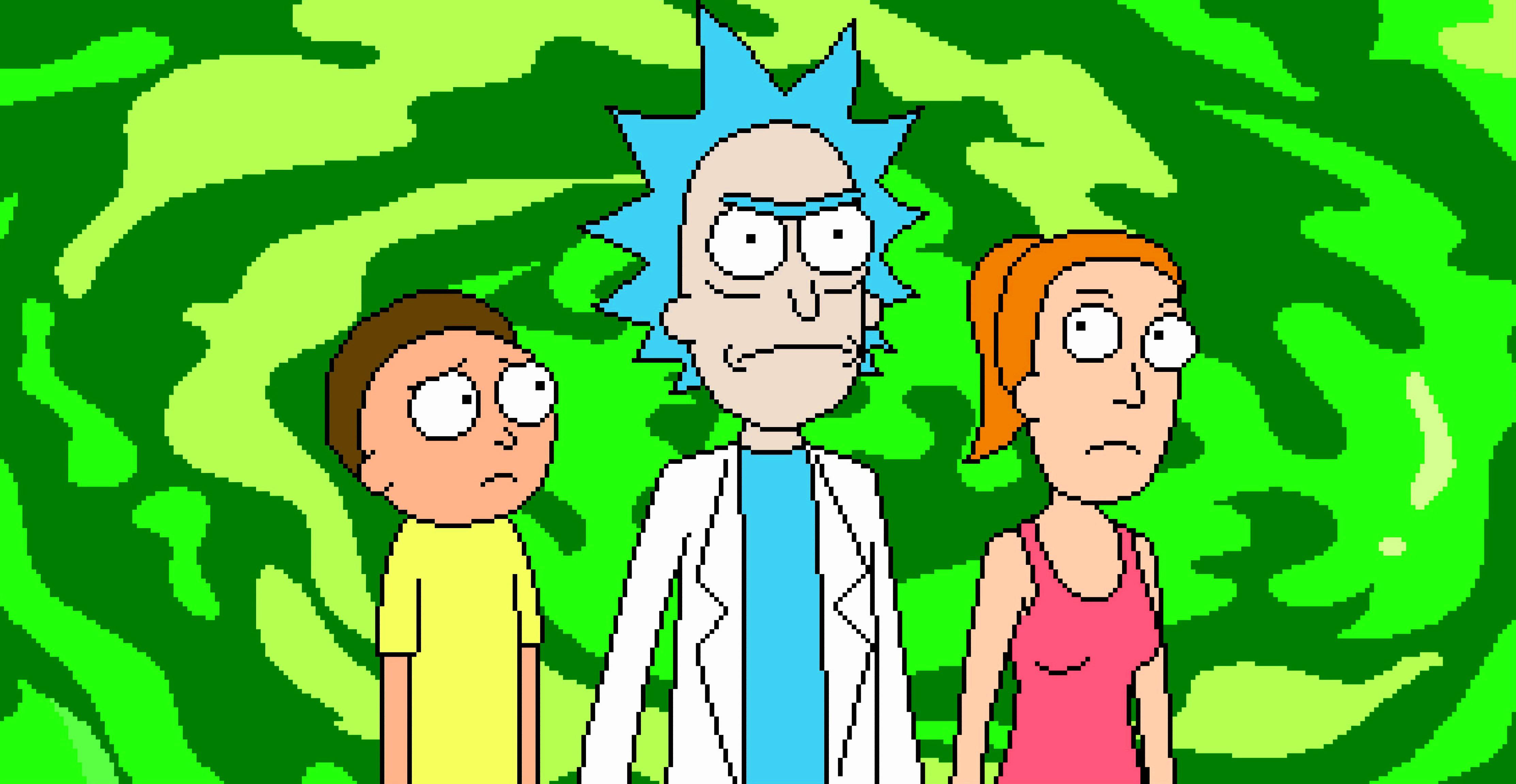 PixelArt Rick, Morty & Summer made in EXCEL | Scrolller