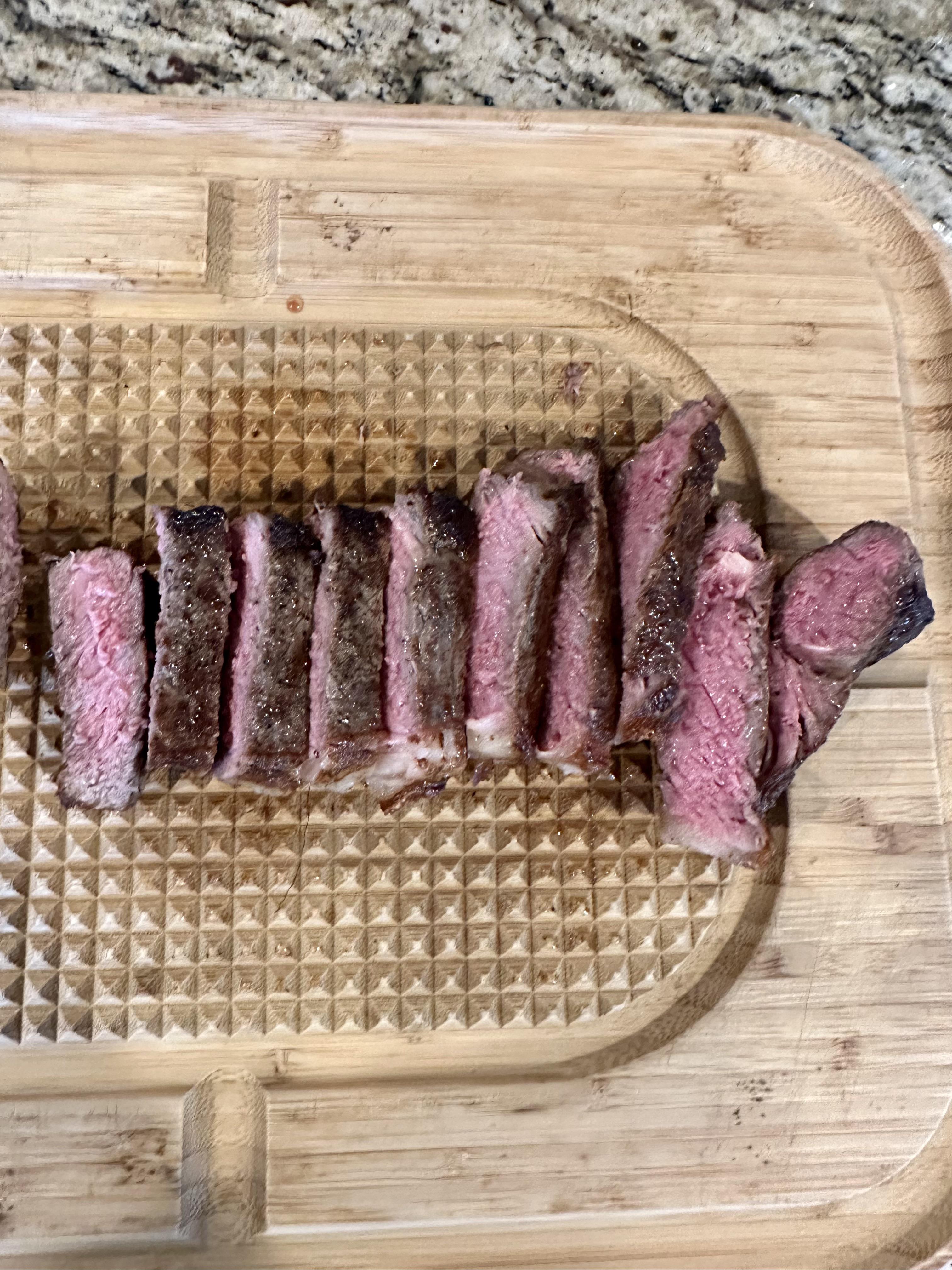 Reverse seared some NY strip steaks | Scrolller